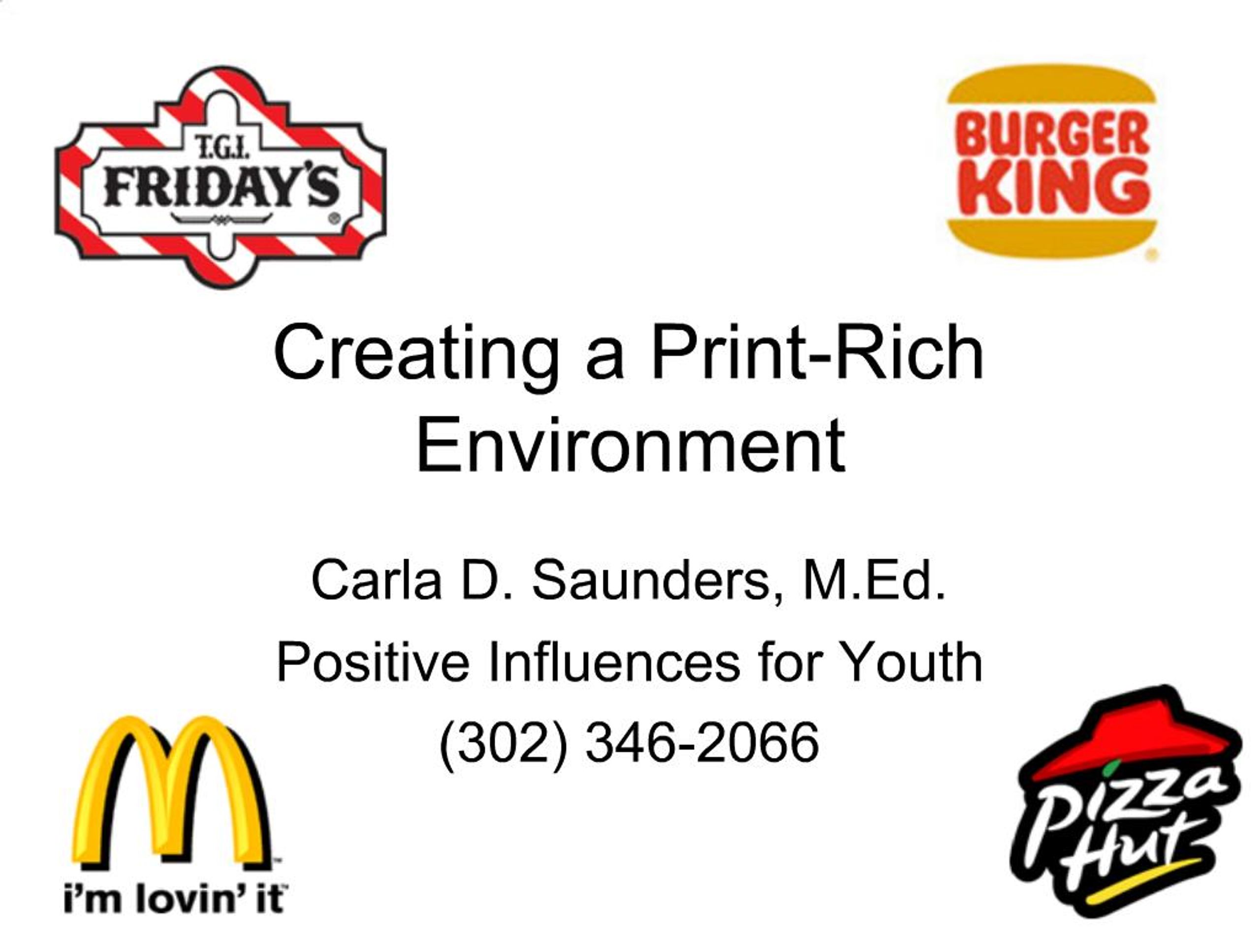 PPT - Creating a Print-Rich Environment PowerPoint Presentation, free ...