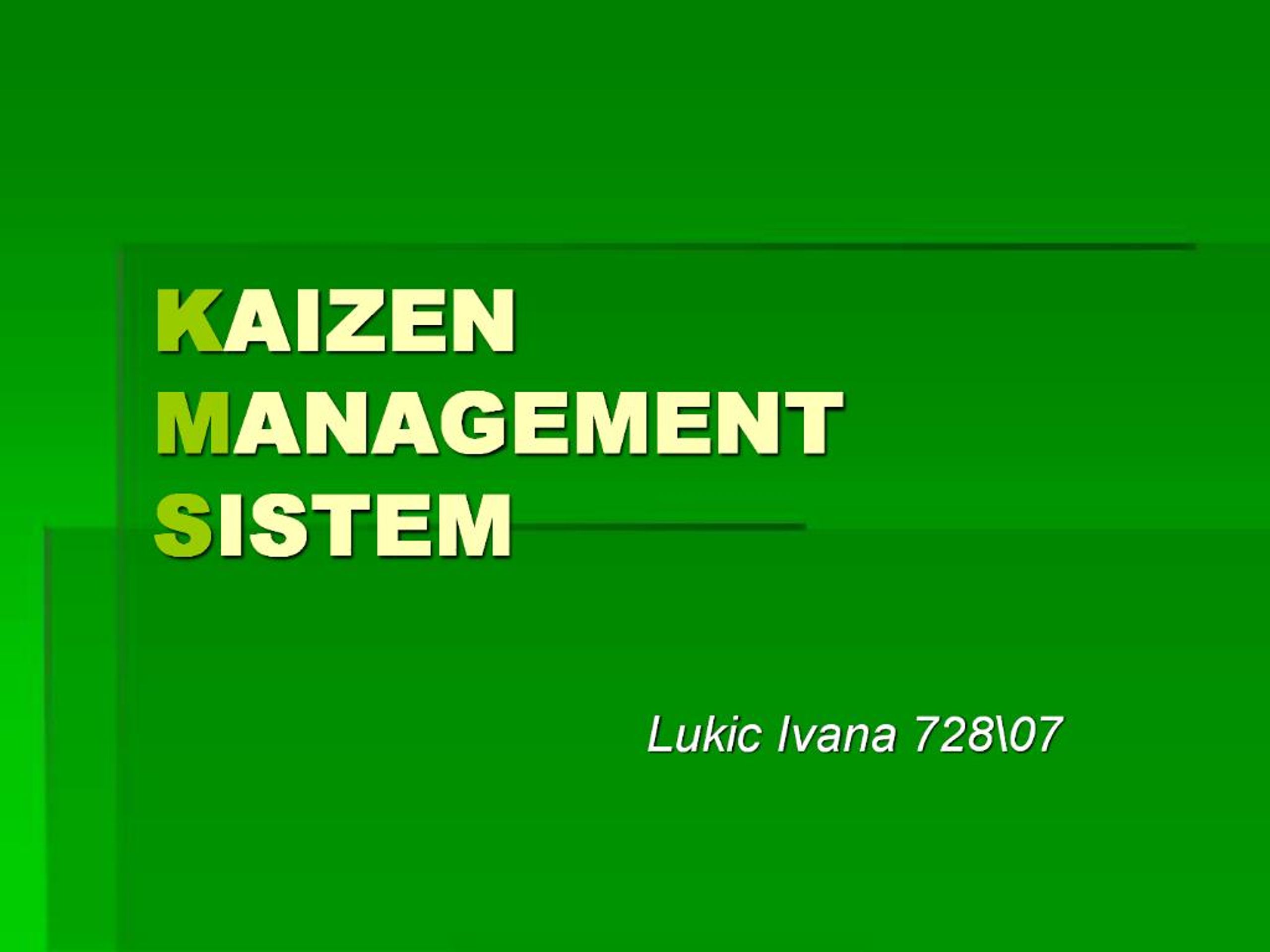 PPT - KAIZEN MANAGEMENT SISTEM PowerPoint Presentation, free download ...
