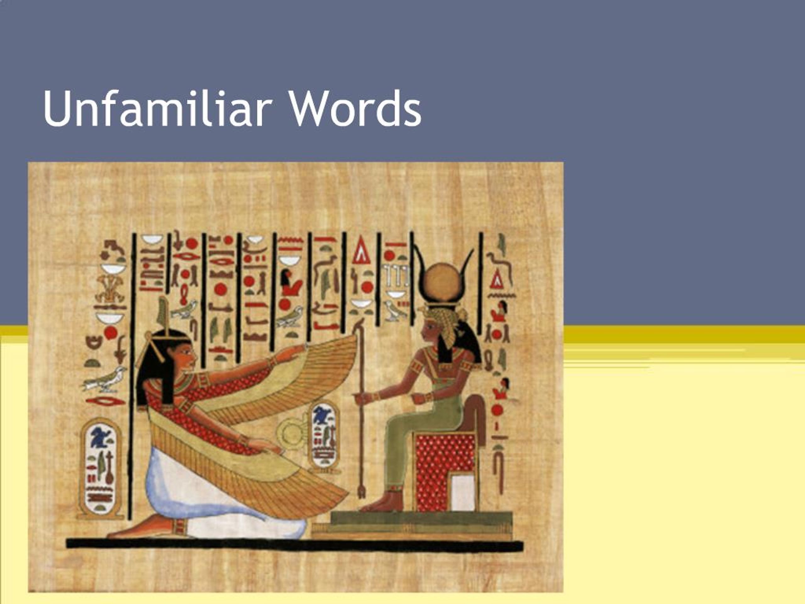 PPT - Unfamiliar Words PowerPoint Presentation, free download - ID:1109175