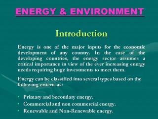 PPT - Energy & Environment PowerPoint Presentation, free download - ID:4709390