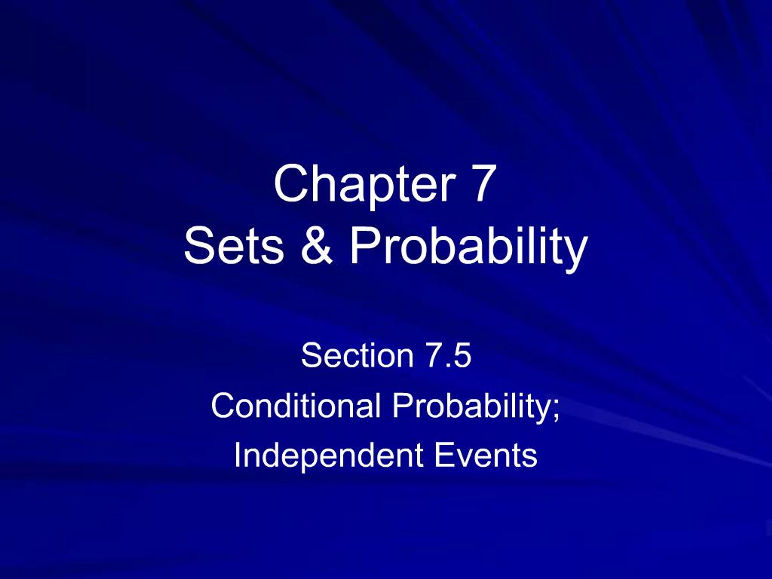 PPT - Chapter 7 Sets Probability PowerPoint Presentation, free download ...