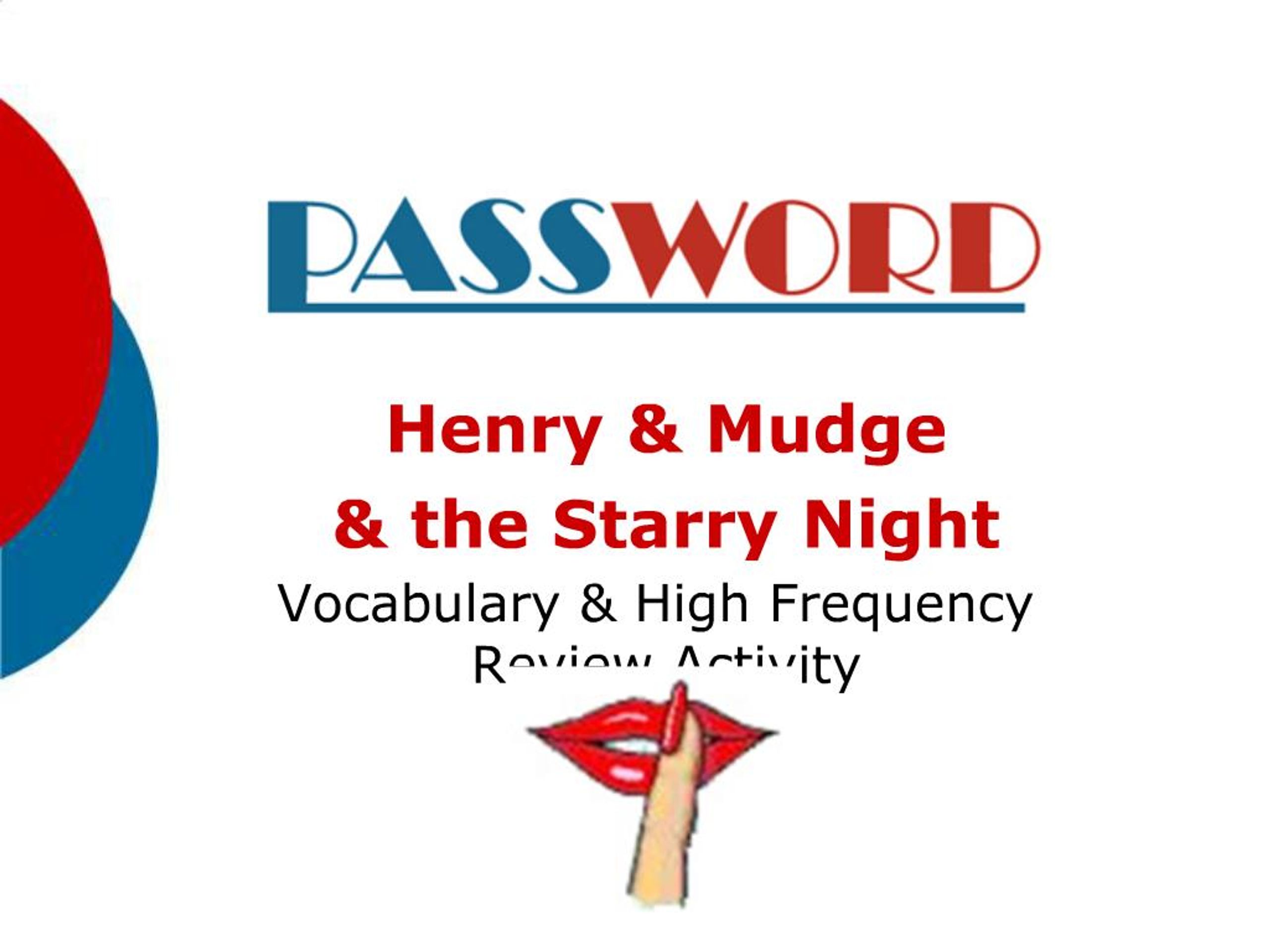 PPT - Henry Mudge the Starry Night Vocabulary High Frequency Review ...