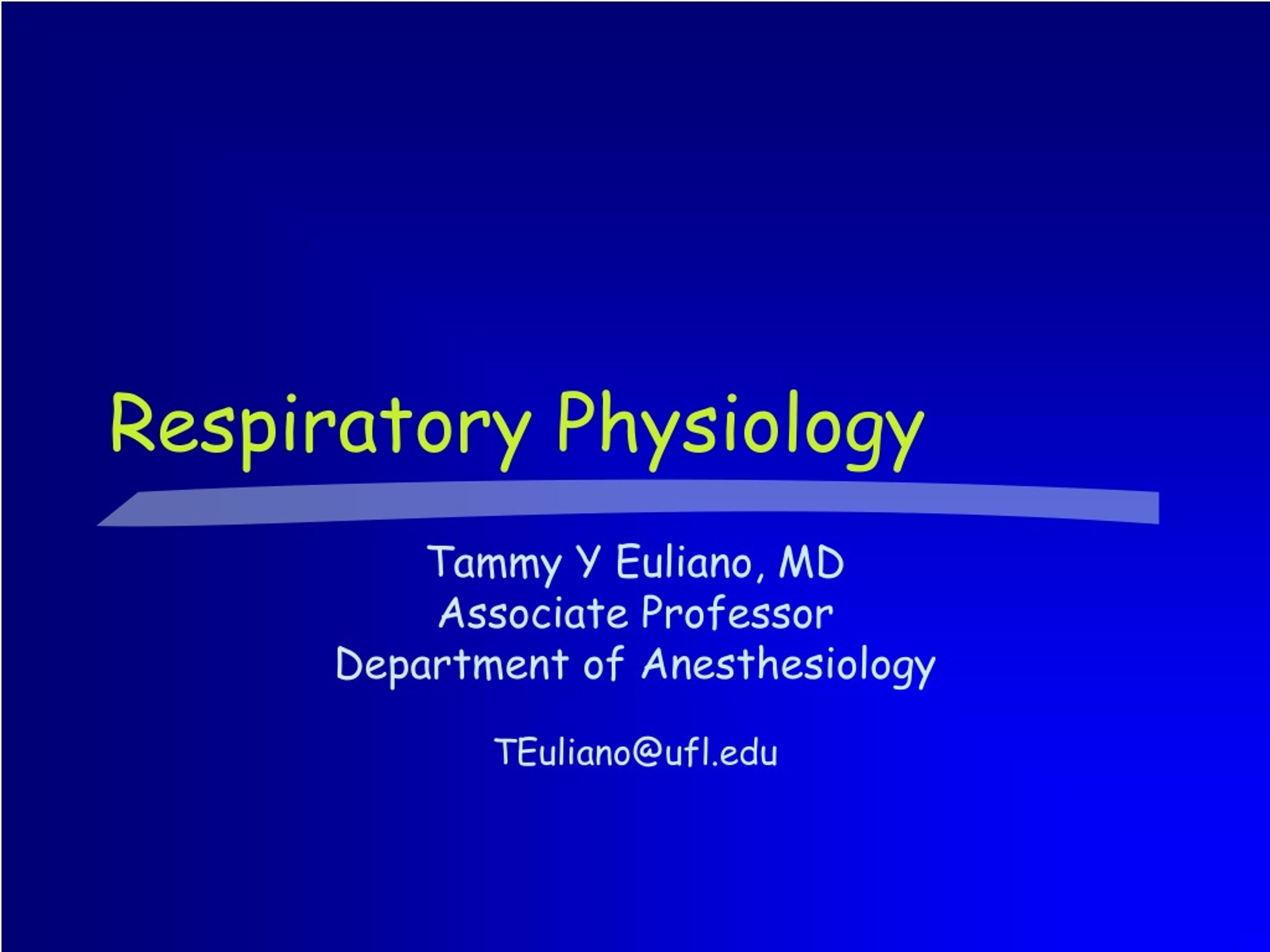PPT - Respiratory Physiology PowerPoint Presentation, free download ...