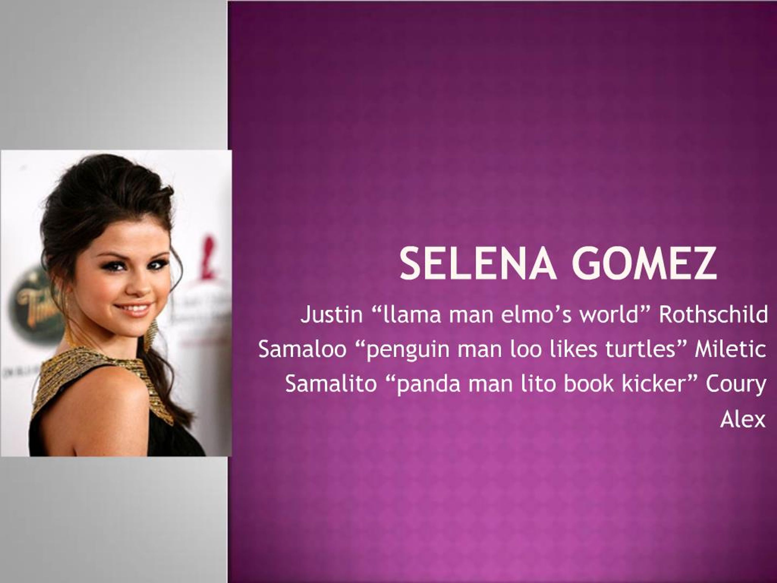 PPT - SELENA GOMEZ PowerPoint Presentation, free download - ID:1119770