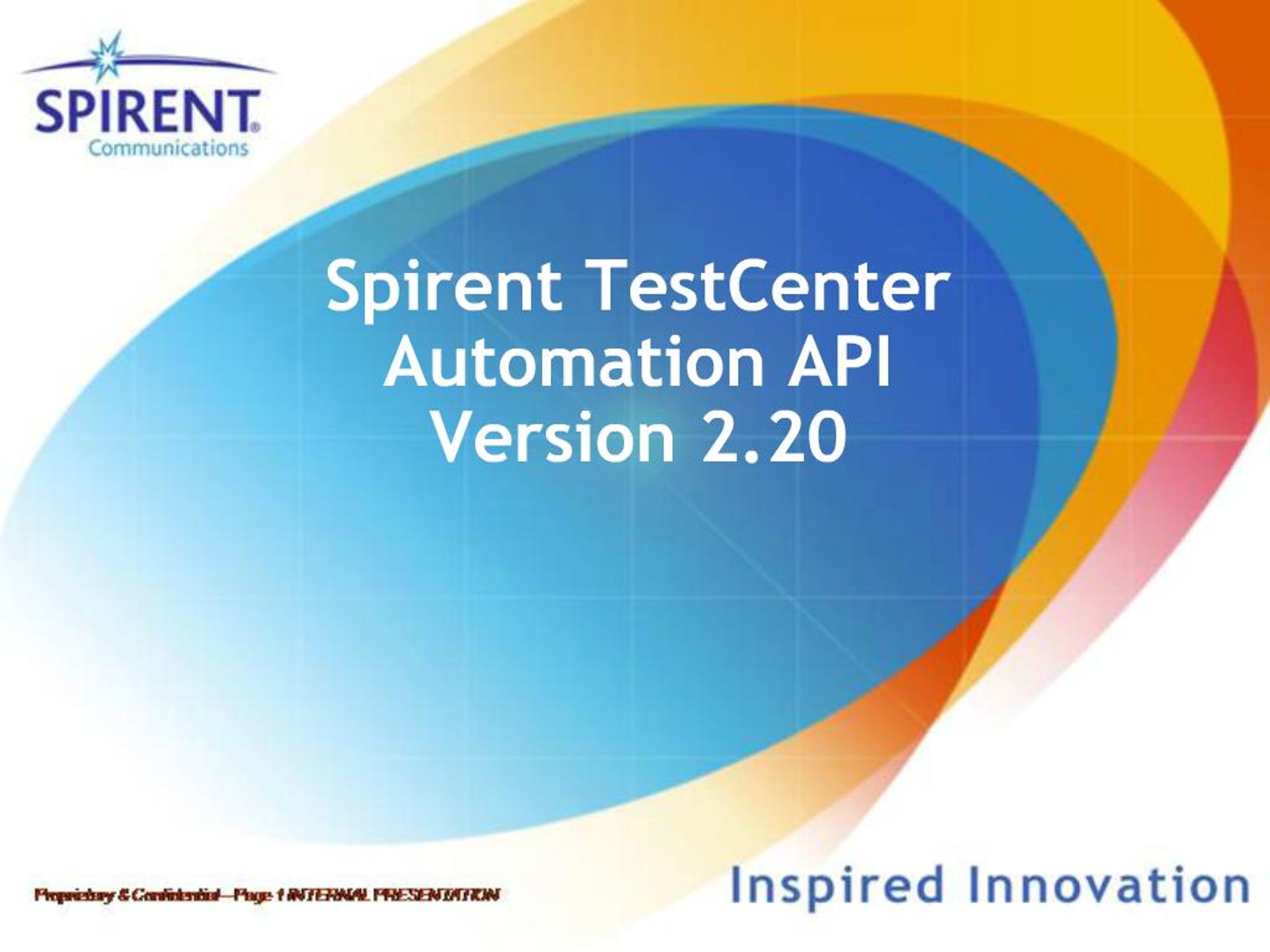 PPT - Spirent TestCenter Automation API Version 2.20 PowerPoint ...