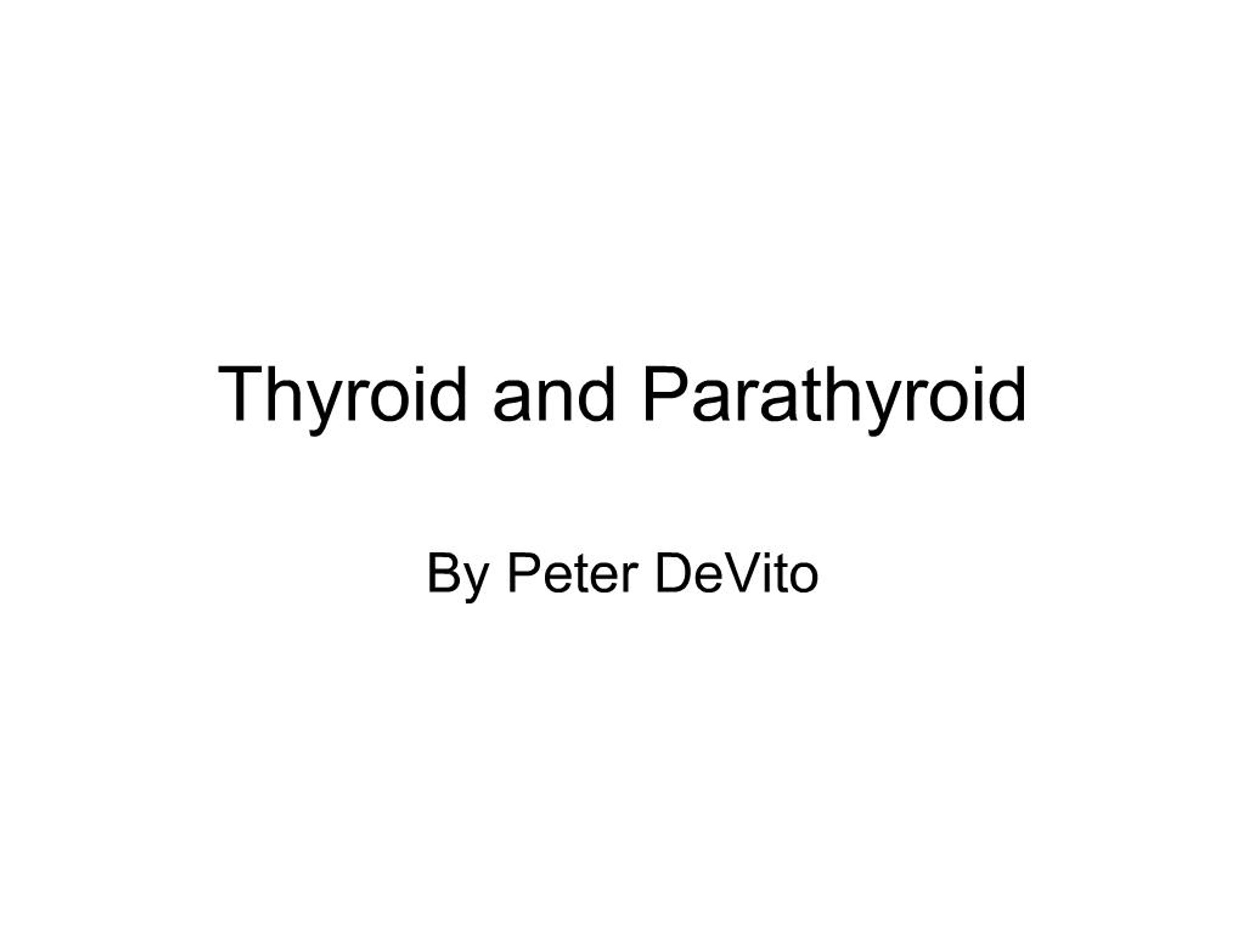 PPT - Thyroid and Parathyroid PowerPoint Presentation, free download ...