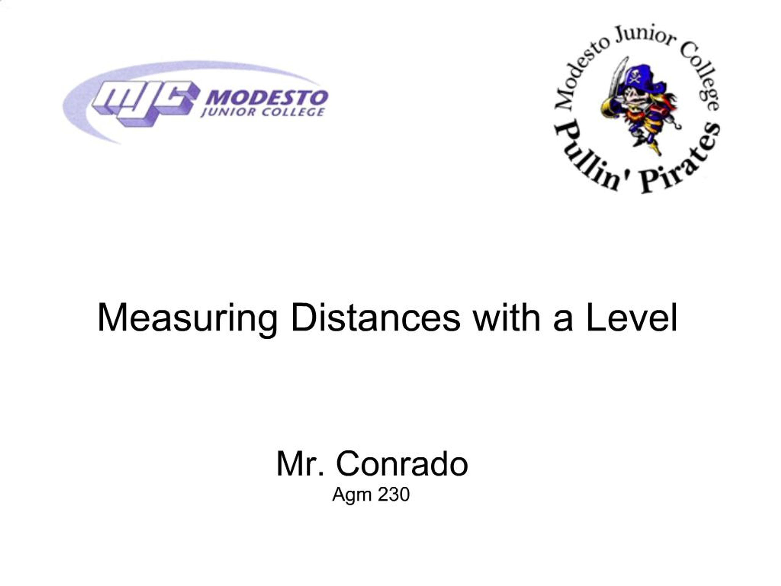 PPT - Measuring Distances with a Level PowerPoint Presentation, free ...