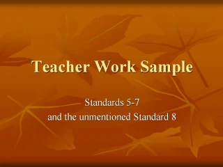 PPT - Teacher Work Sample PowerPoint Presentation, free download - ID ...