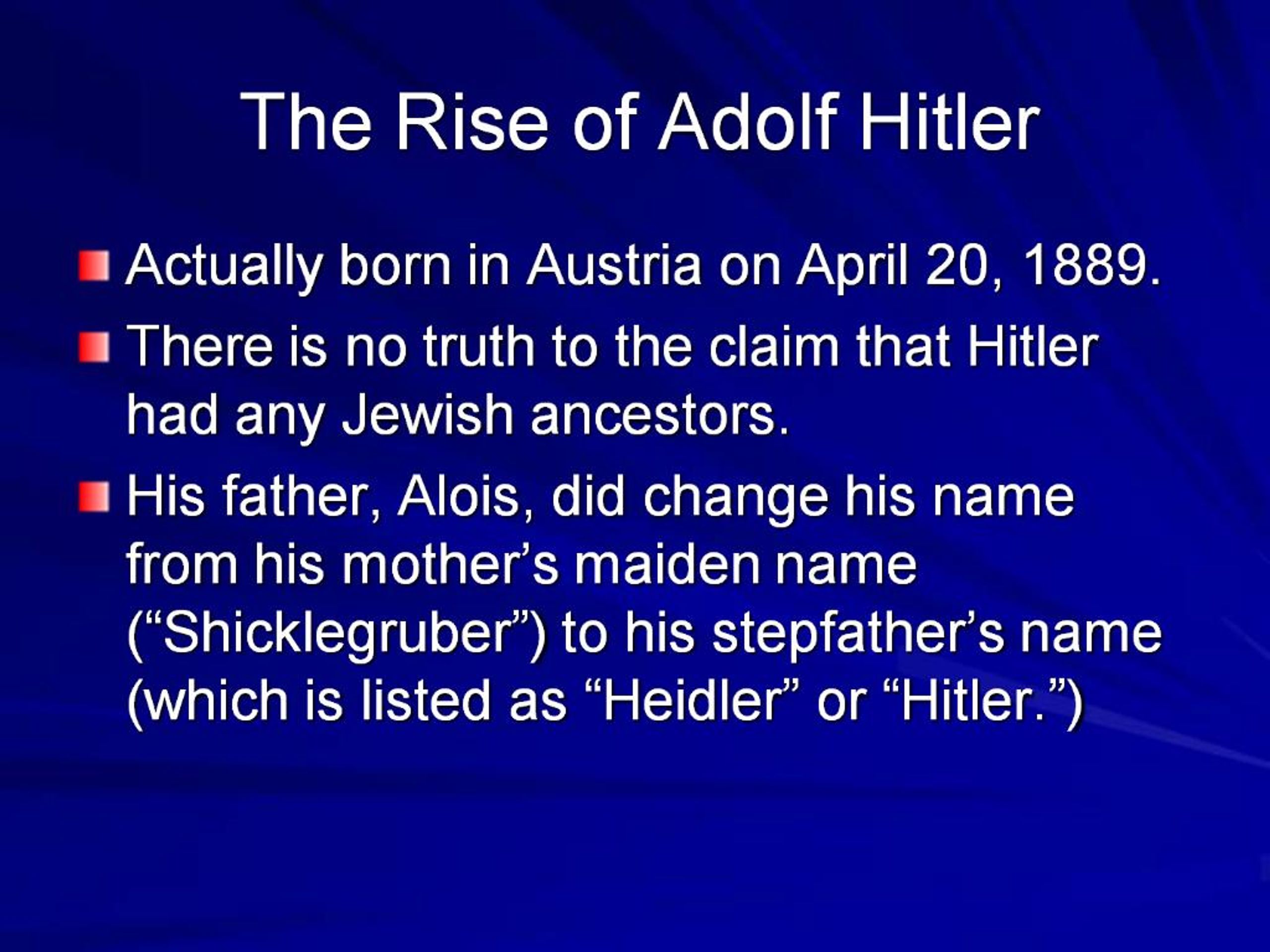 PPT - The Rise of Adolf Hitler PowerPoint Presentation, free download ...