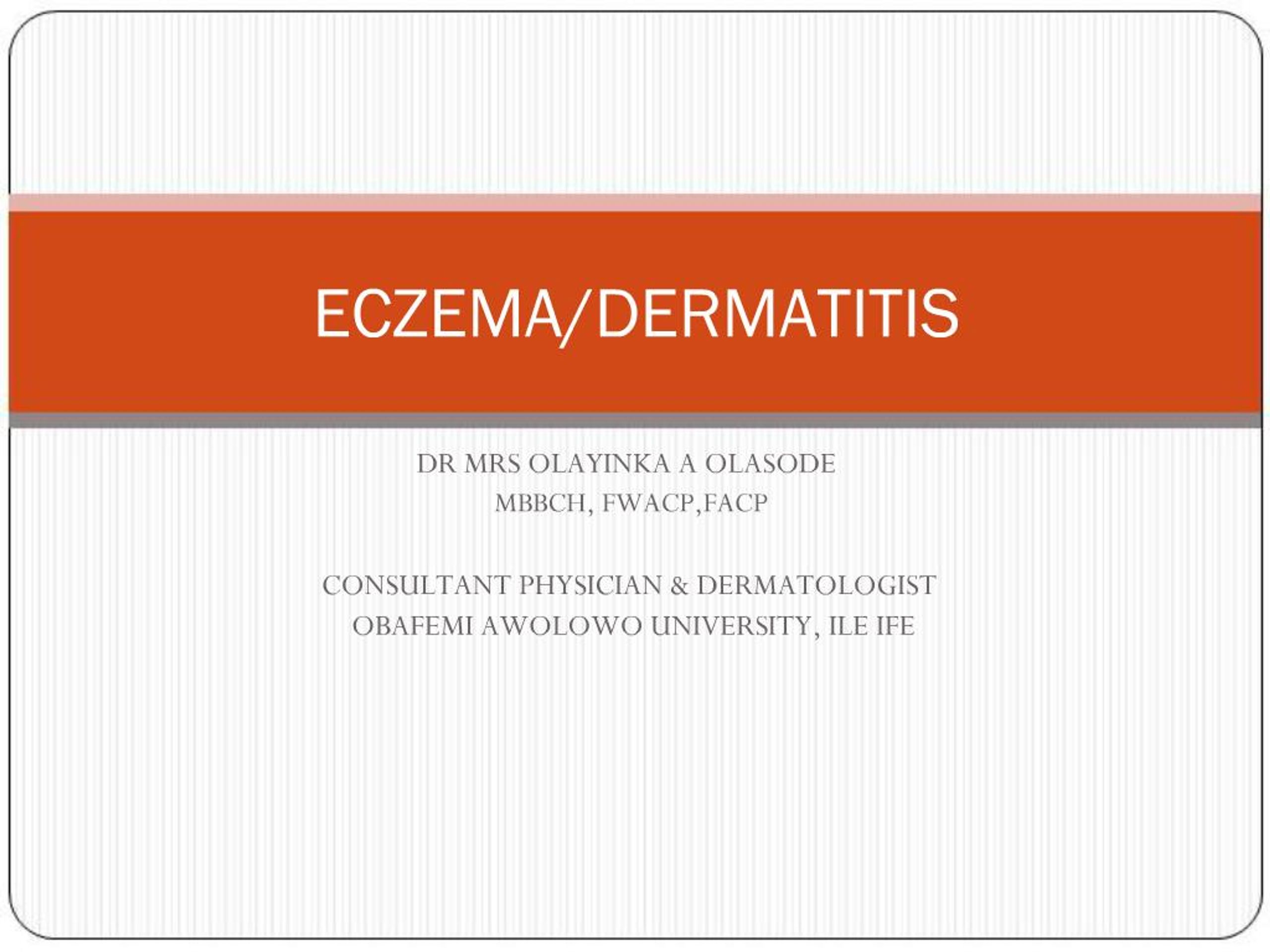 PPT - ECZEMA PowerPoint Presentation, free download - ID:1143327