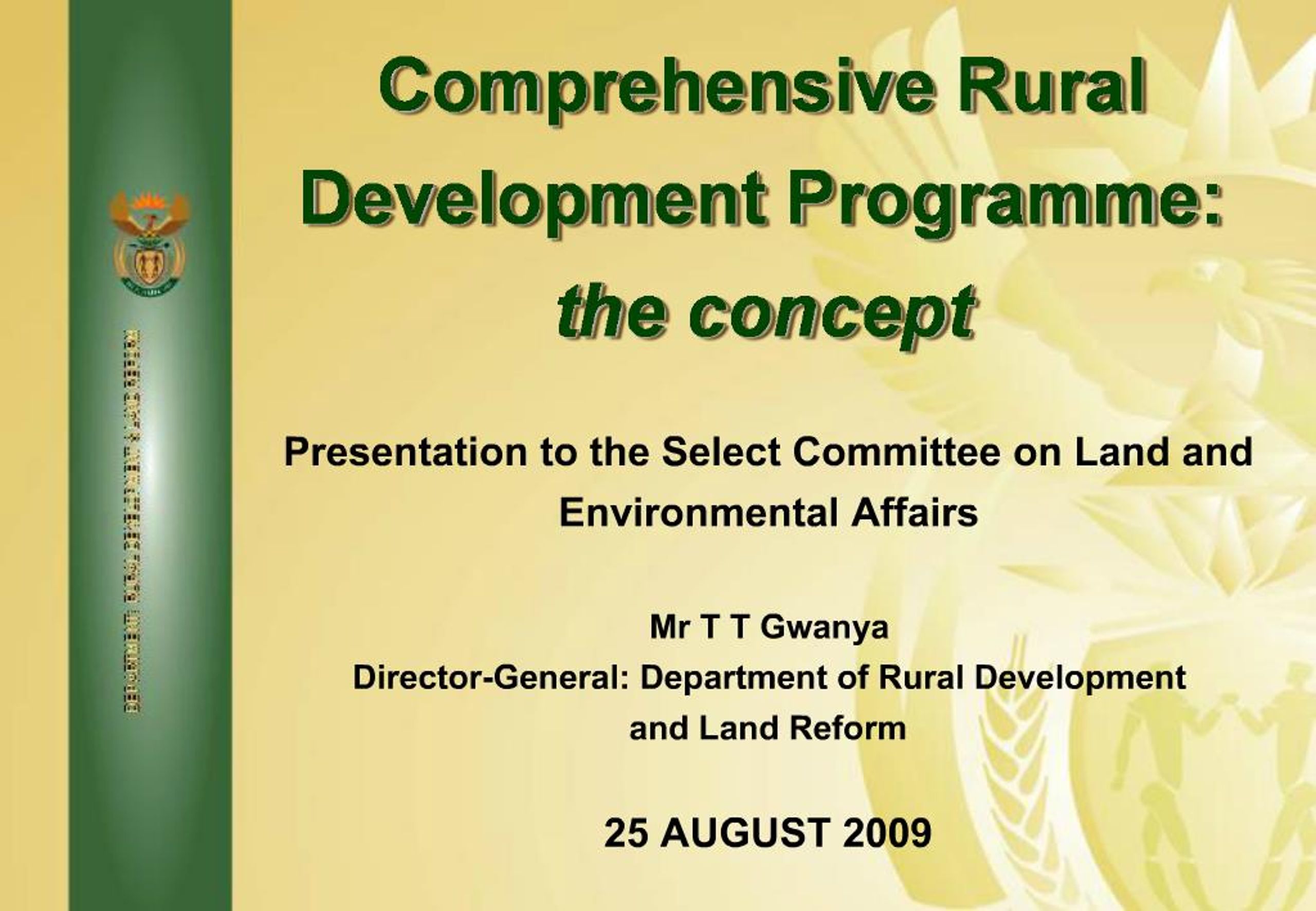 PPT - Comprehensive Rural Development Programme: the concept PowerPoint ...