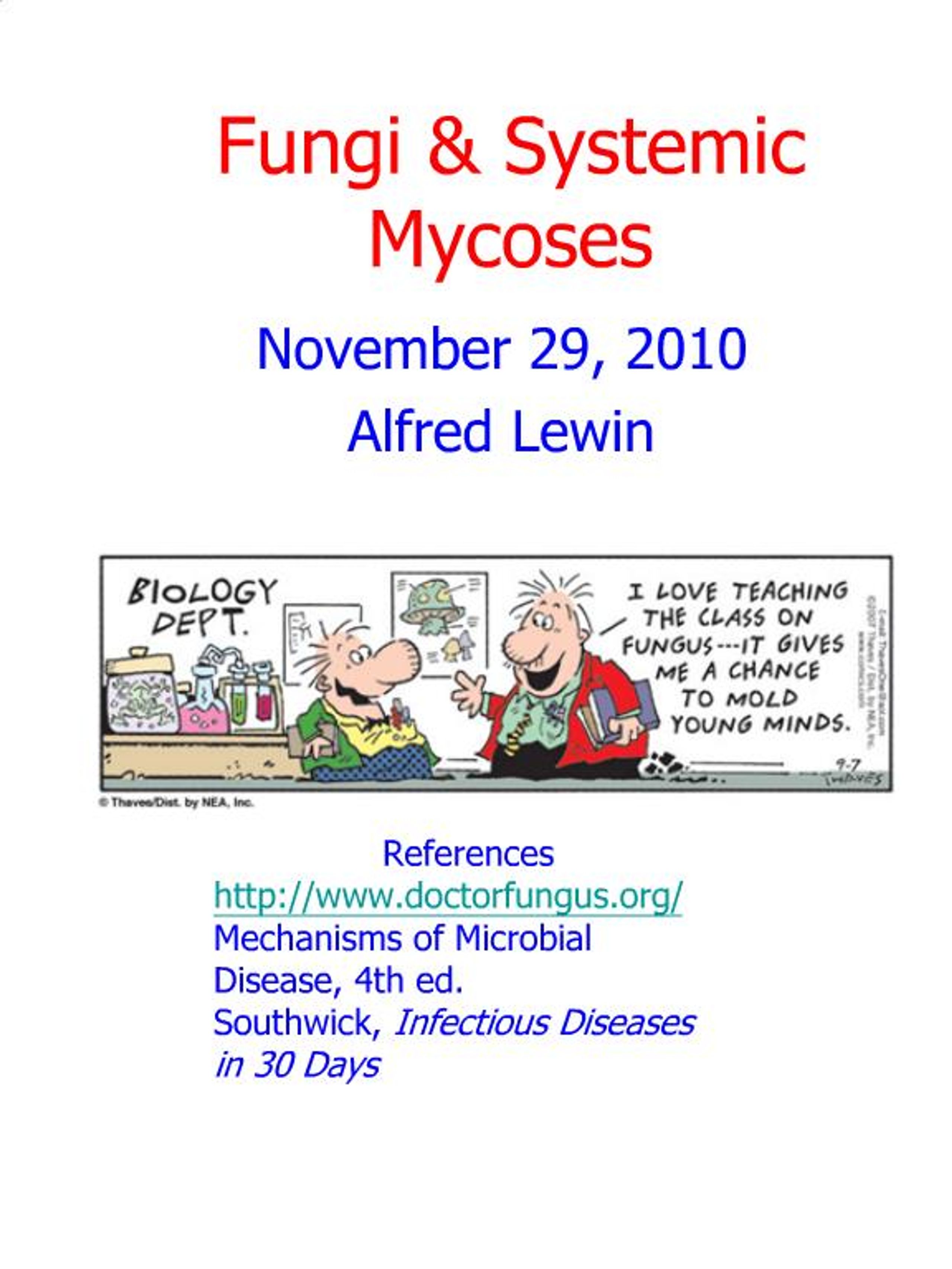 PPT - Fungi Systemic Mycoses PowerPoint Presentation, free download ...