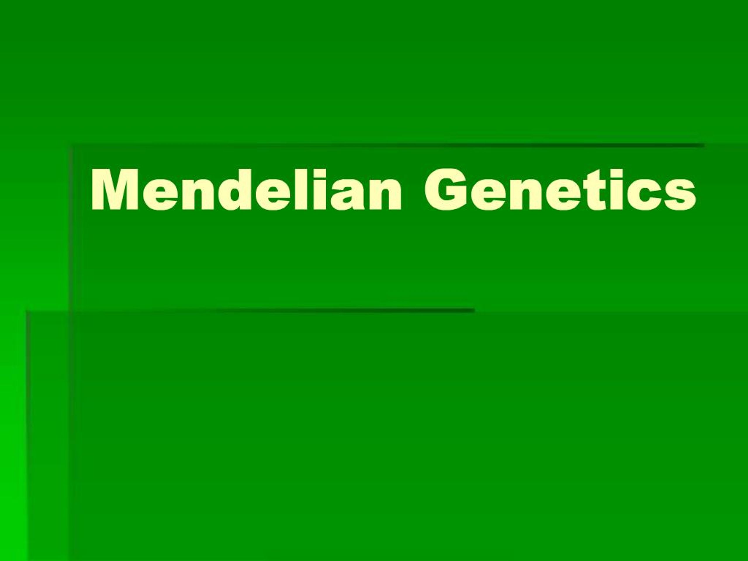 PPT - Mendelian Genetics PowerPoint Presentation, free download - ID ...