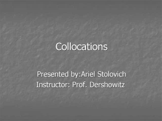 PPT - Collocations PowerPoint Presentation, free download - ID:9392782