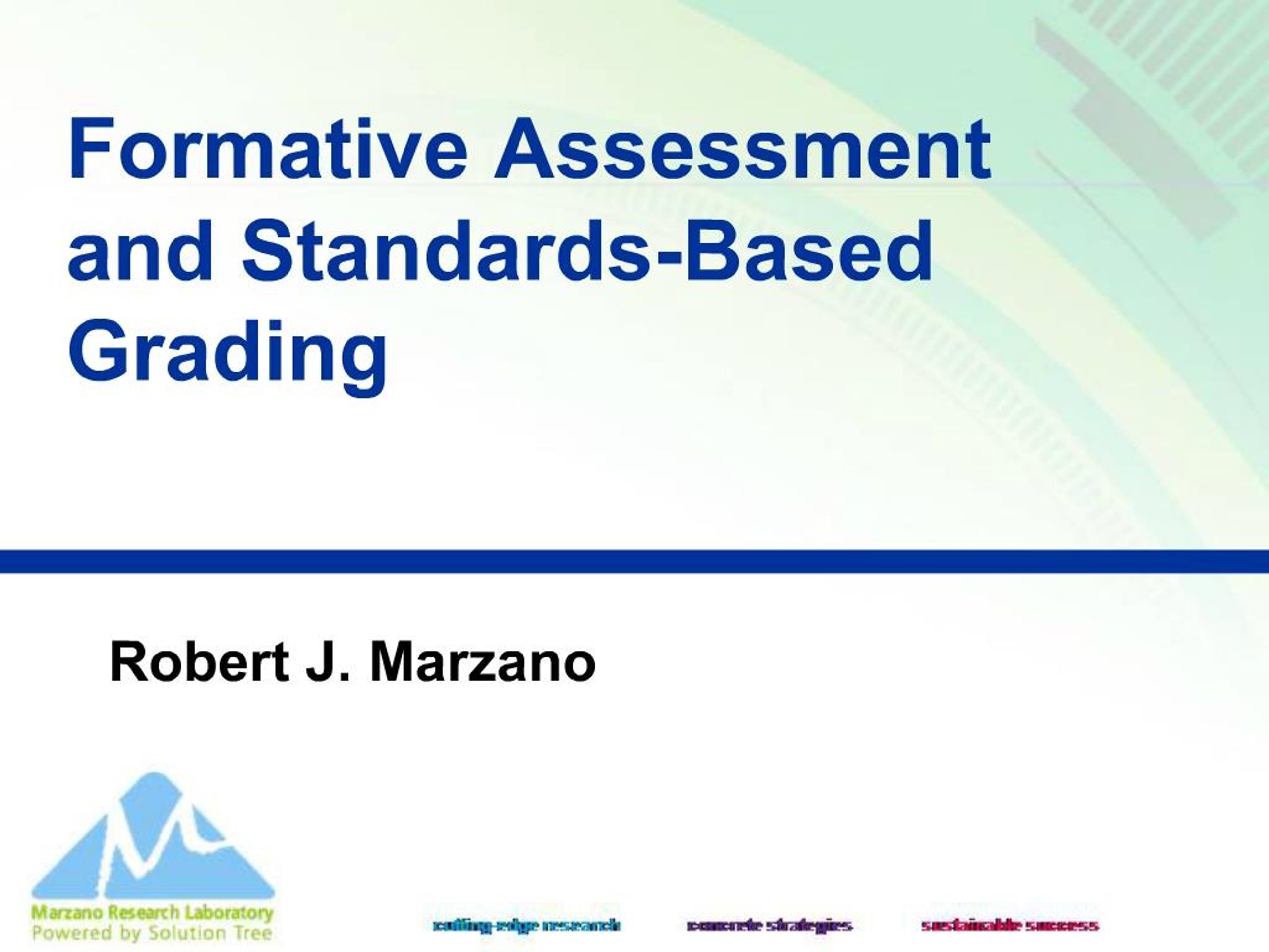 PPT - Formative Assessment and Standards-Based Grading PowerPoint ...