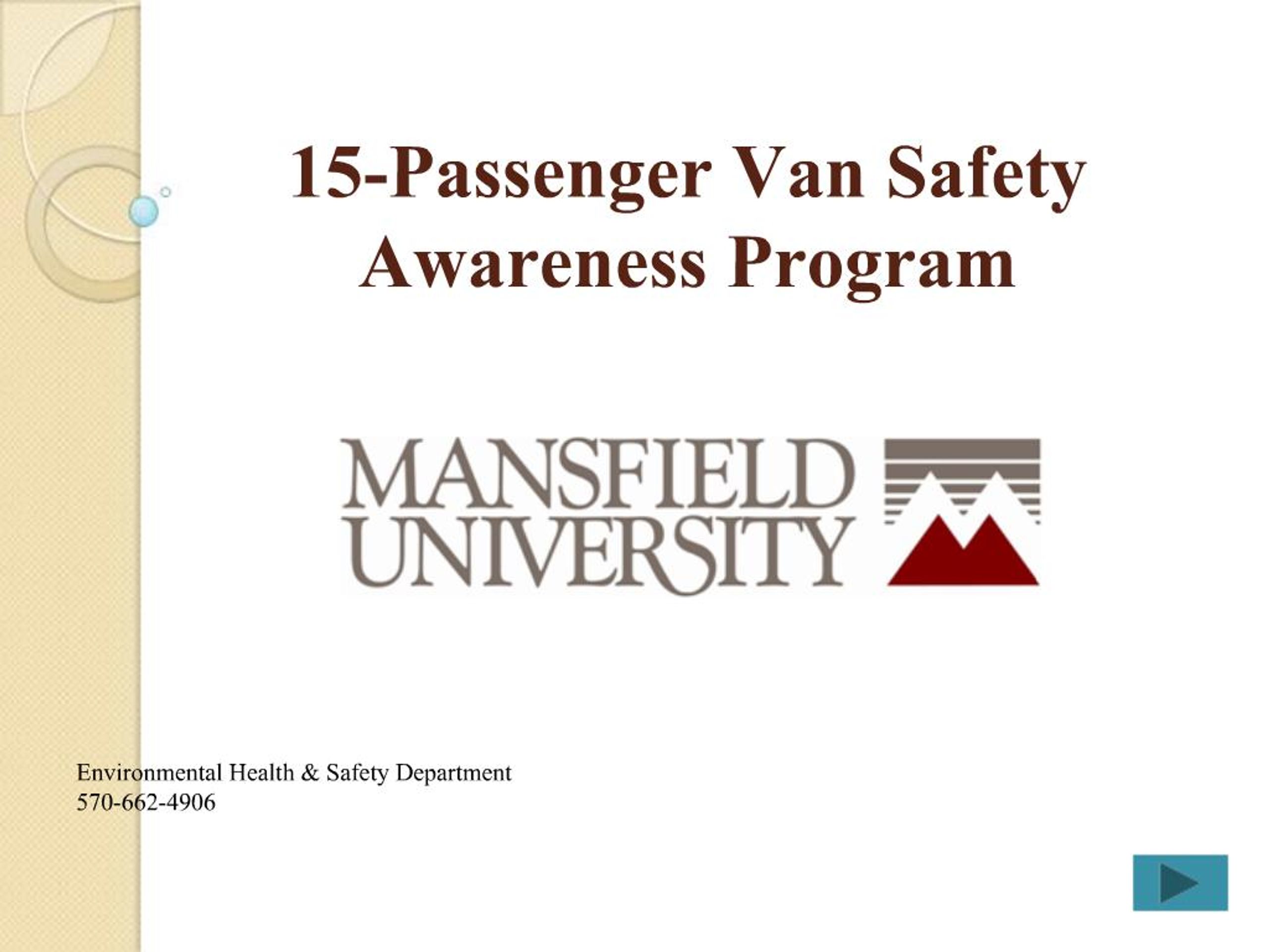 PPT - 15-Passenger Van Safety Awareness Program PowerPoint Presentation ...