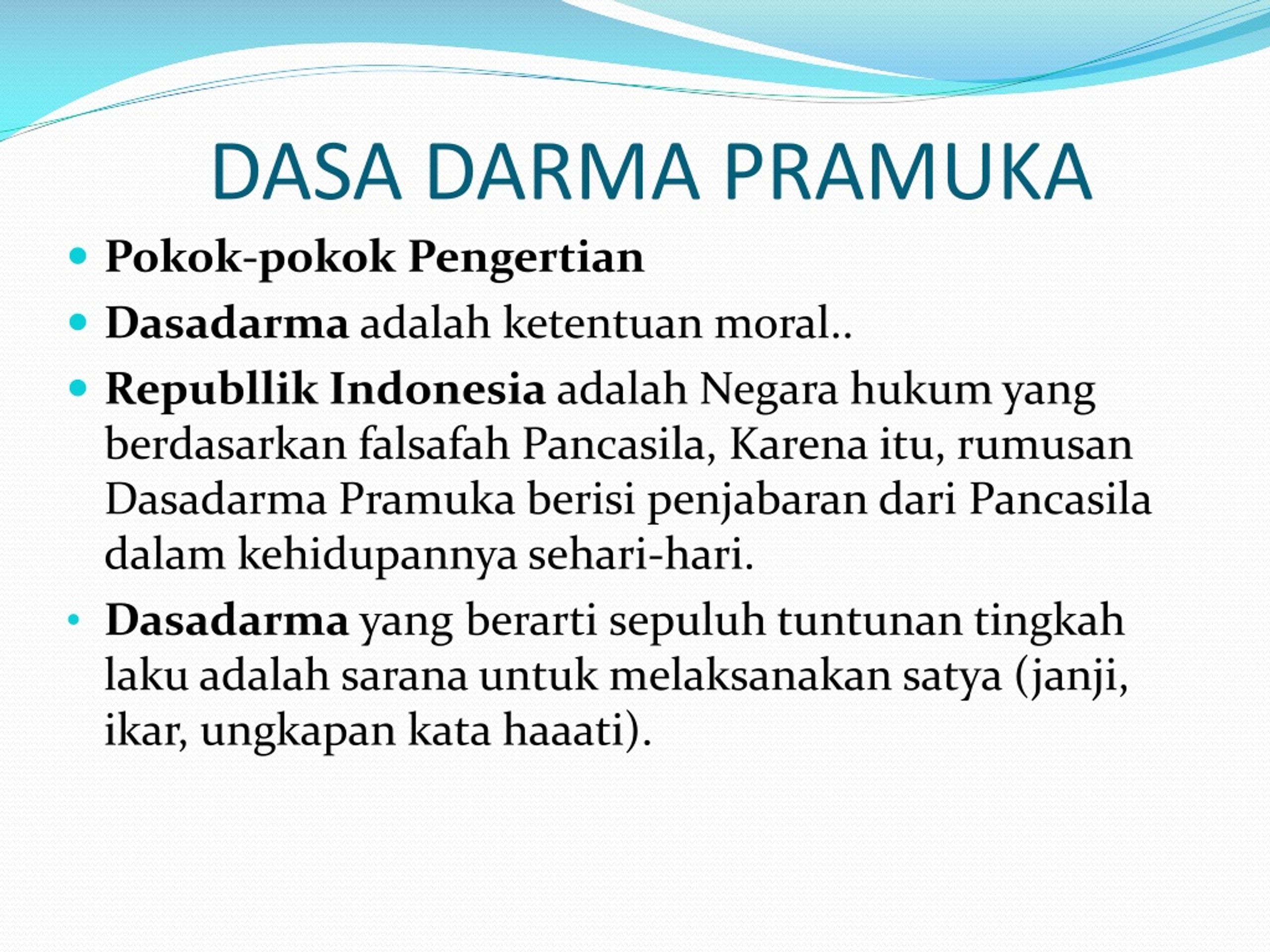 PPT - Dasa darma pramuka PowerPoint Presentation, free download - ID ...