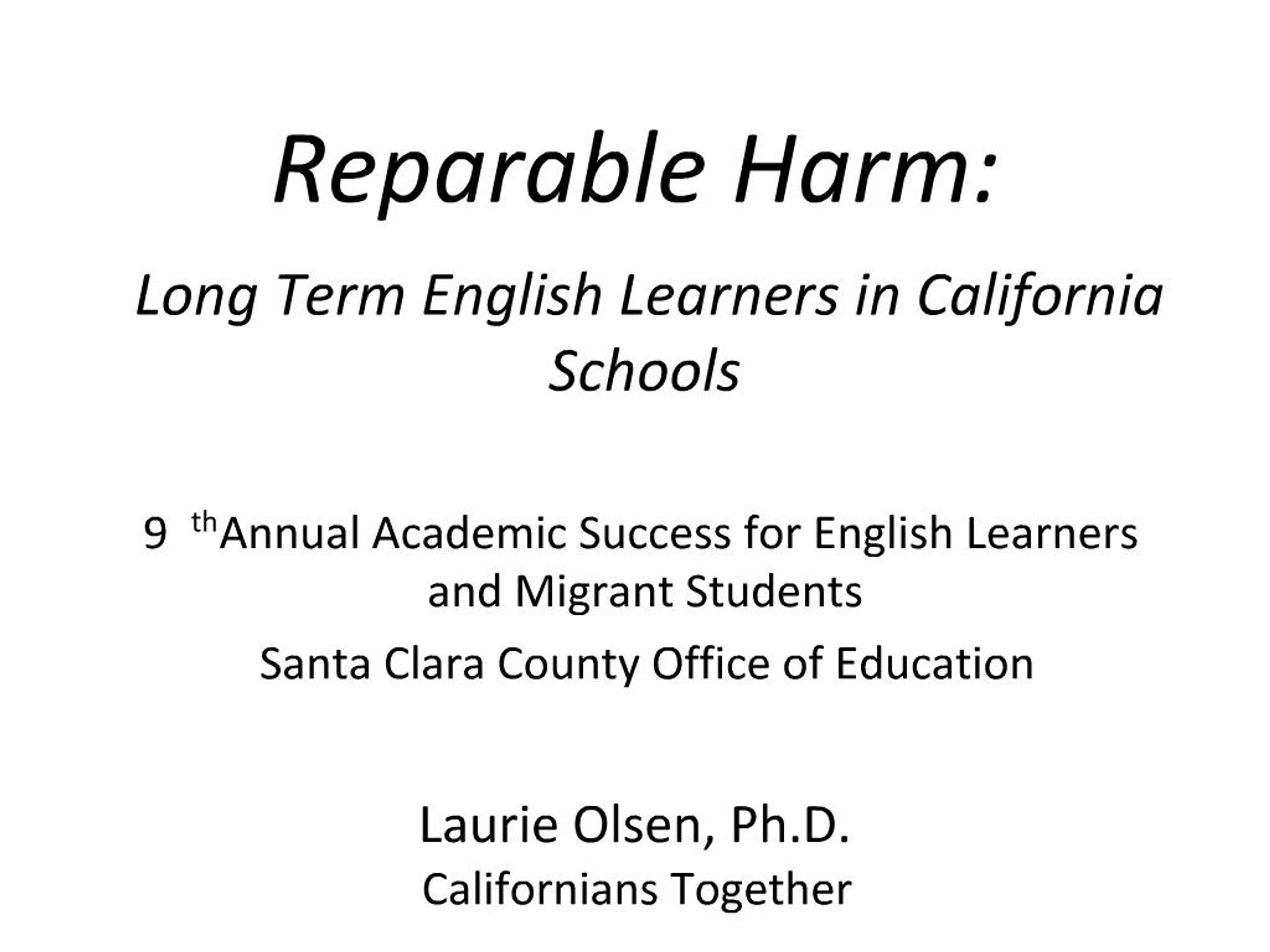 PPT - Reparable Harm: PowerPoint Presentation, free download - ID:1181881