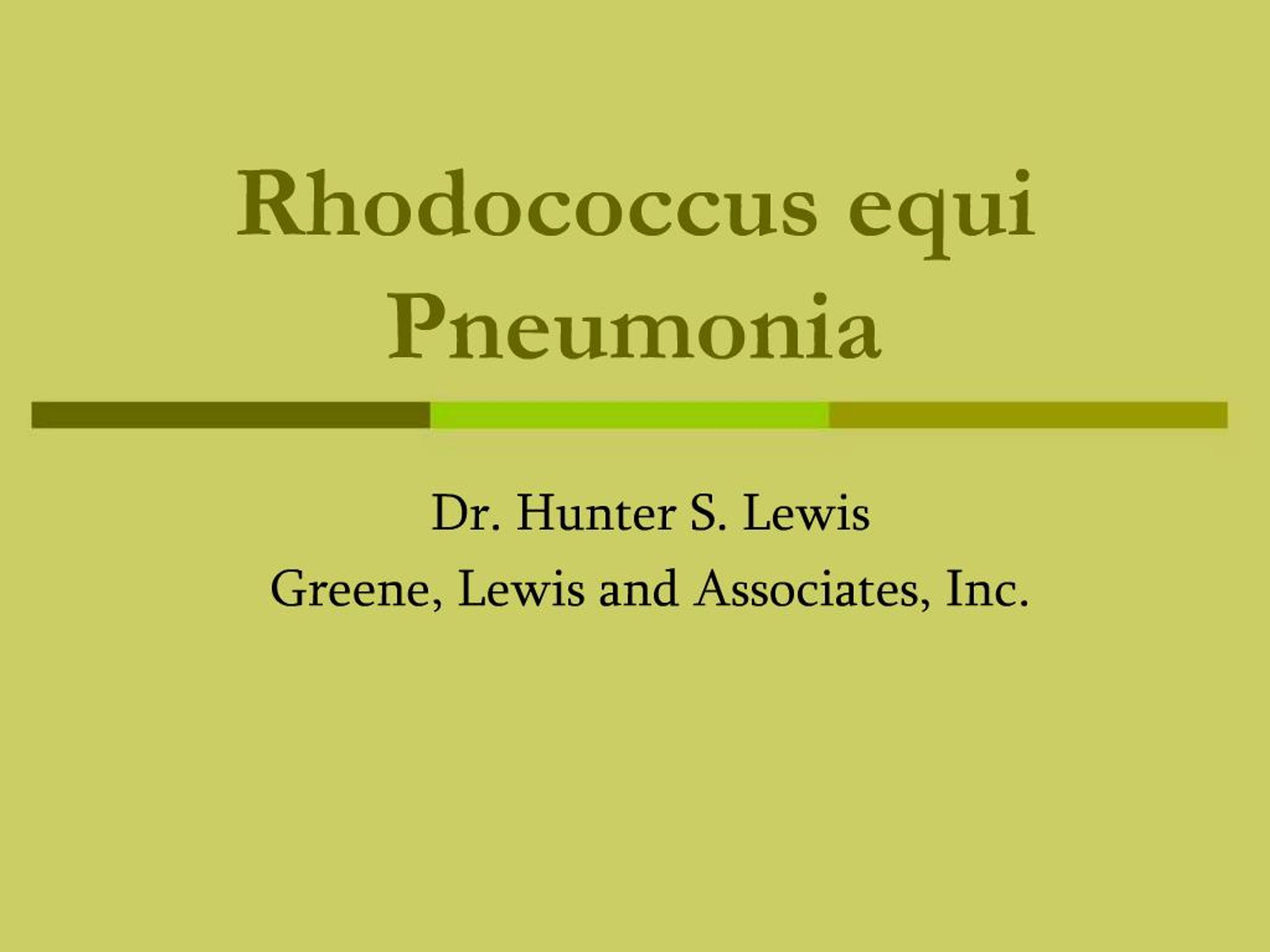PPT - Rhodococcus equi Pneumonia PowerPoint Presentation, free download ...