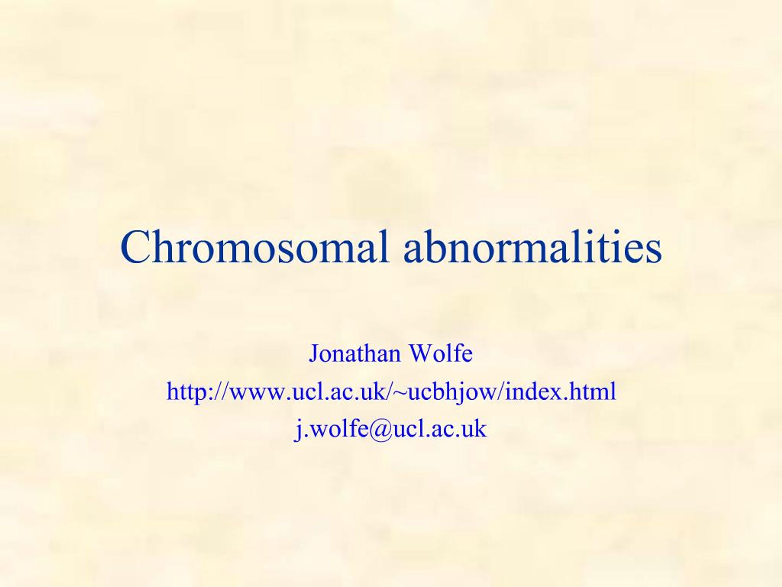 PPT - Chromosomal abnormalities PowerPoint Presentation, free download ...