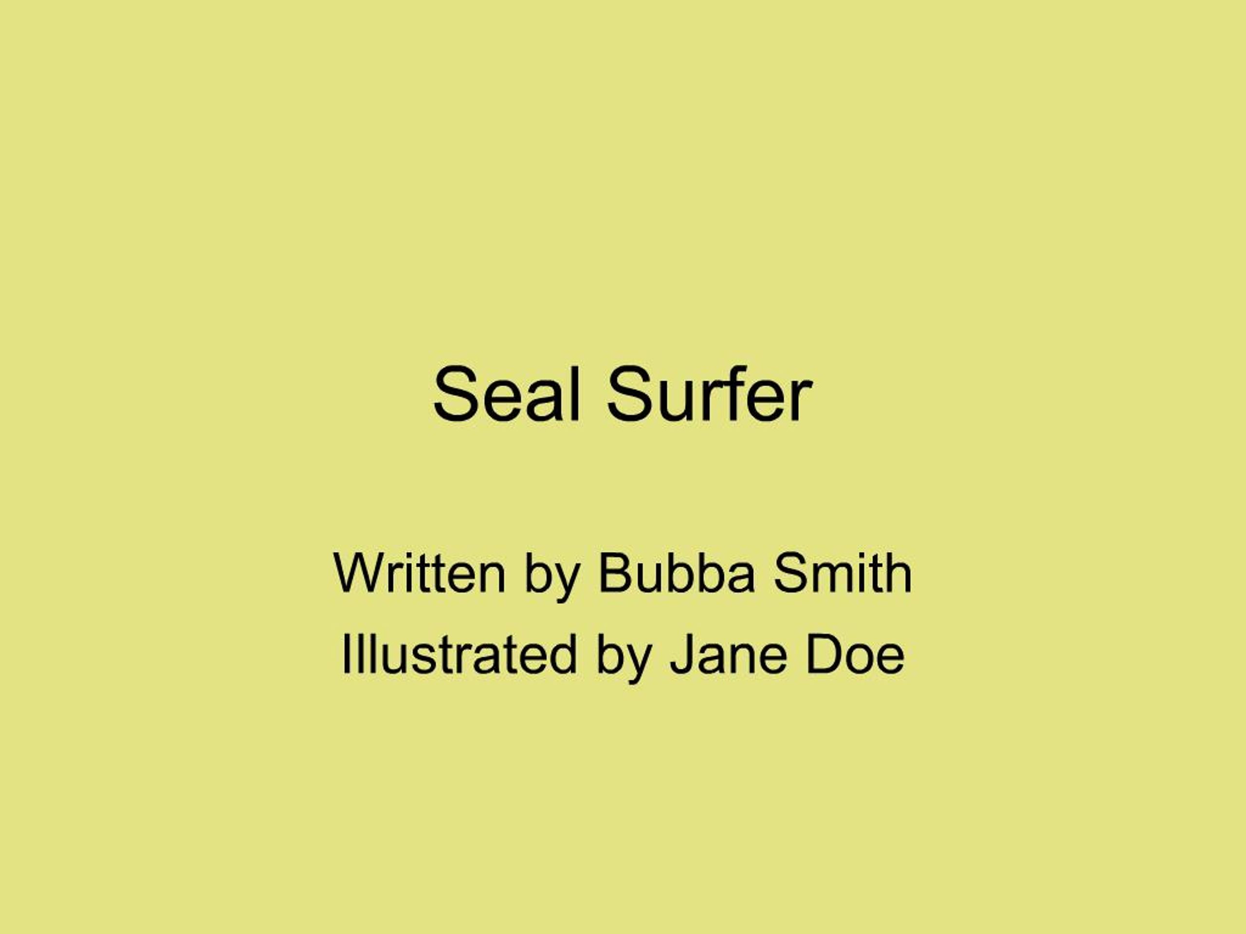 PPT - Seal Surfer PowerPoint Presentation, free download - ID:1184157