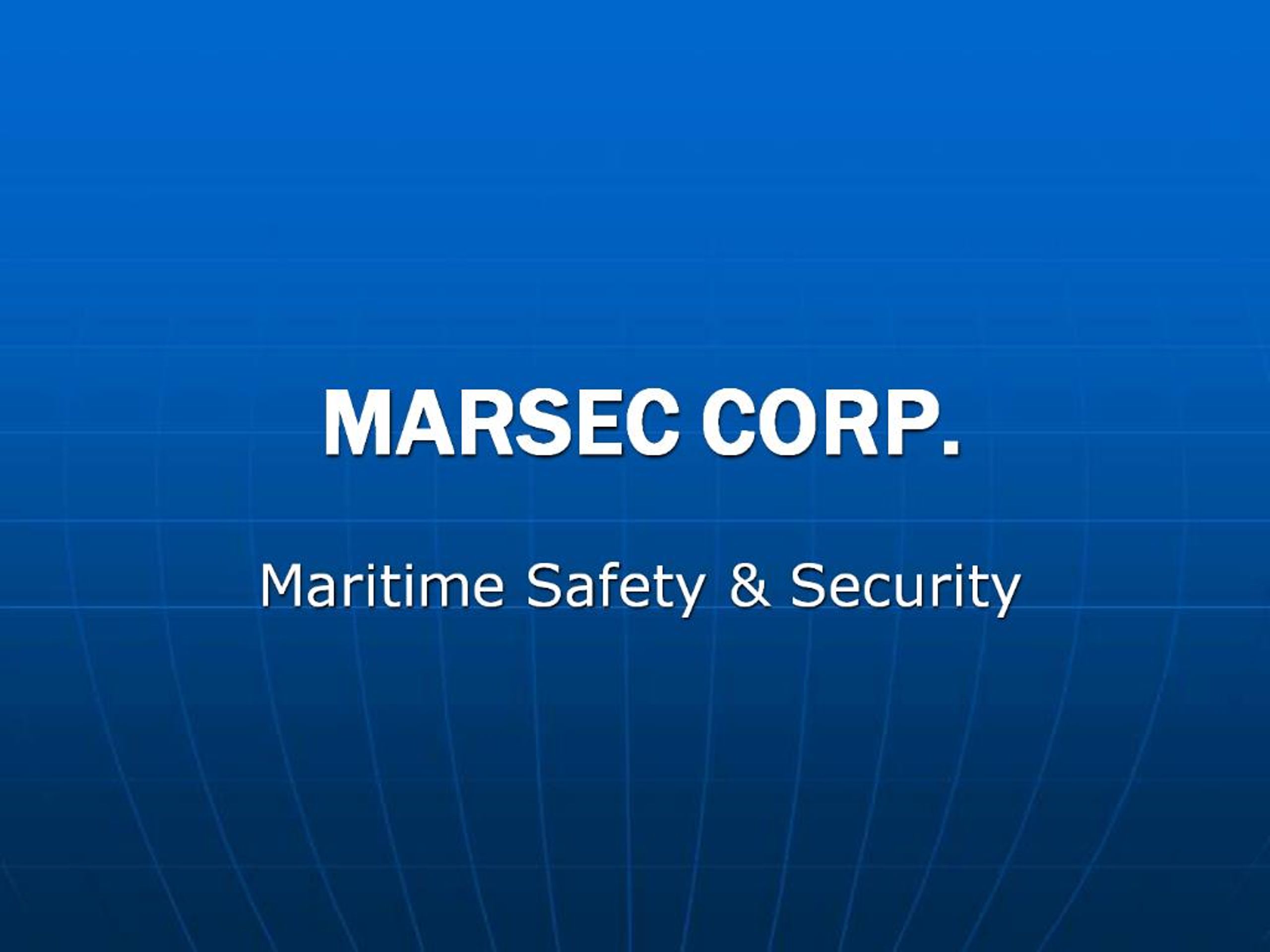 PPT - MARSEC CORP. PowerPoint Presentation, free download - ID:1191073