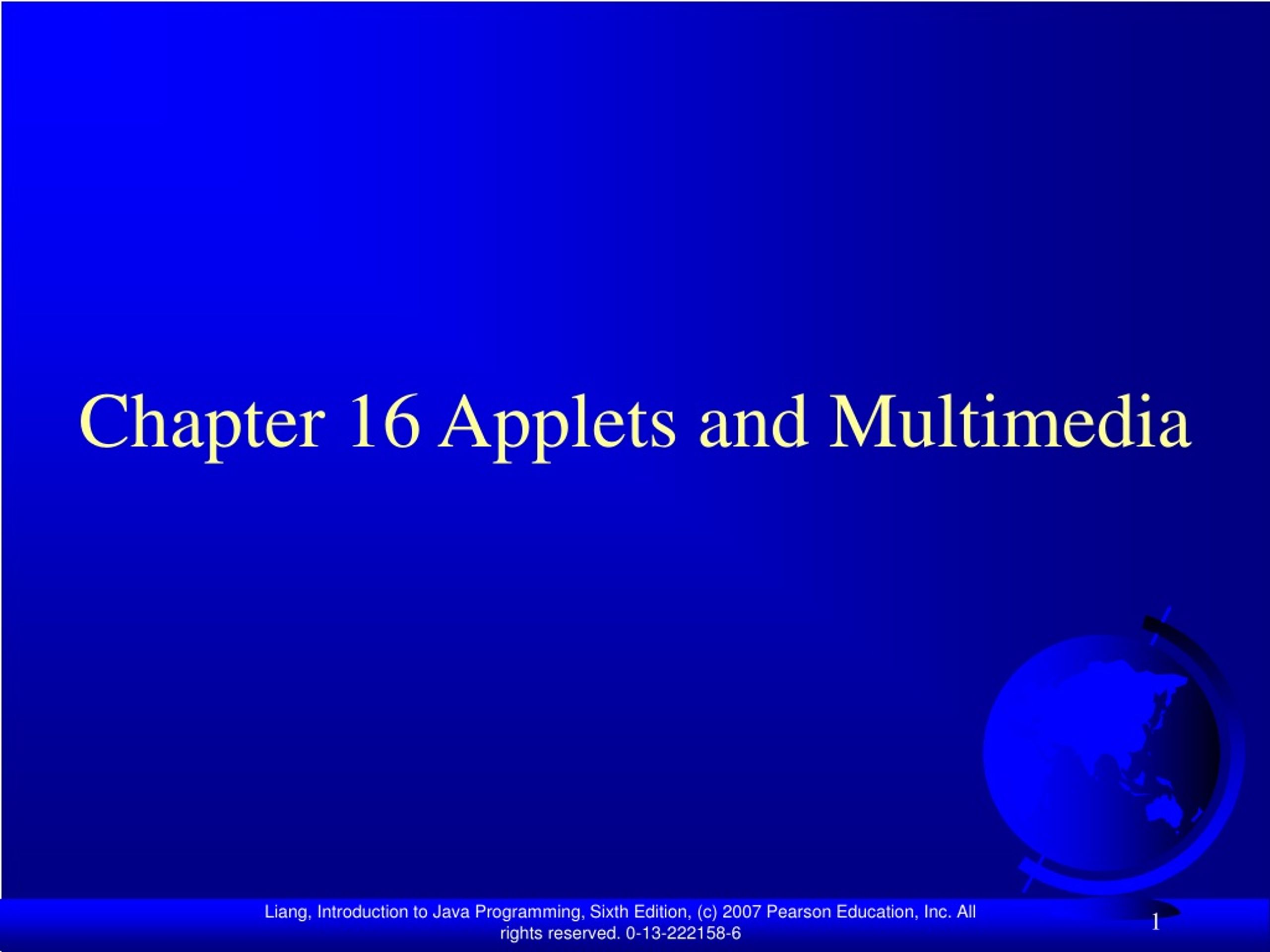 PPT - Chapter 16 Applets and Multimedia PowerPoint Presentation, free download - ID:1191432