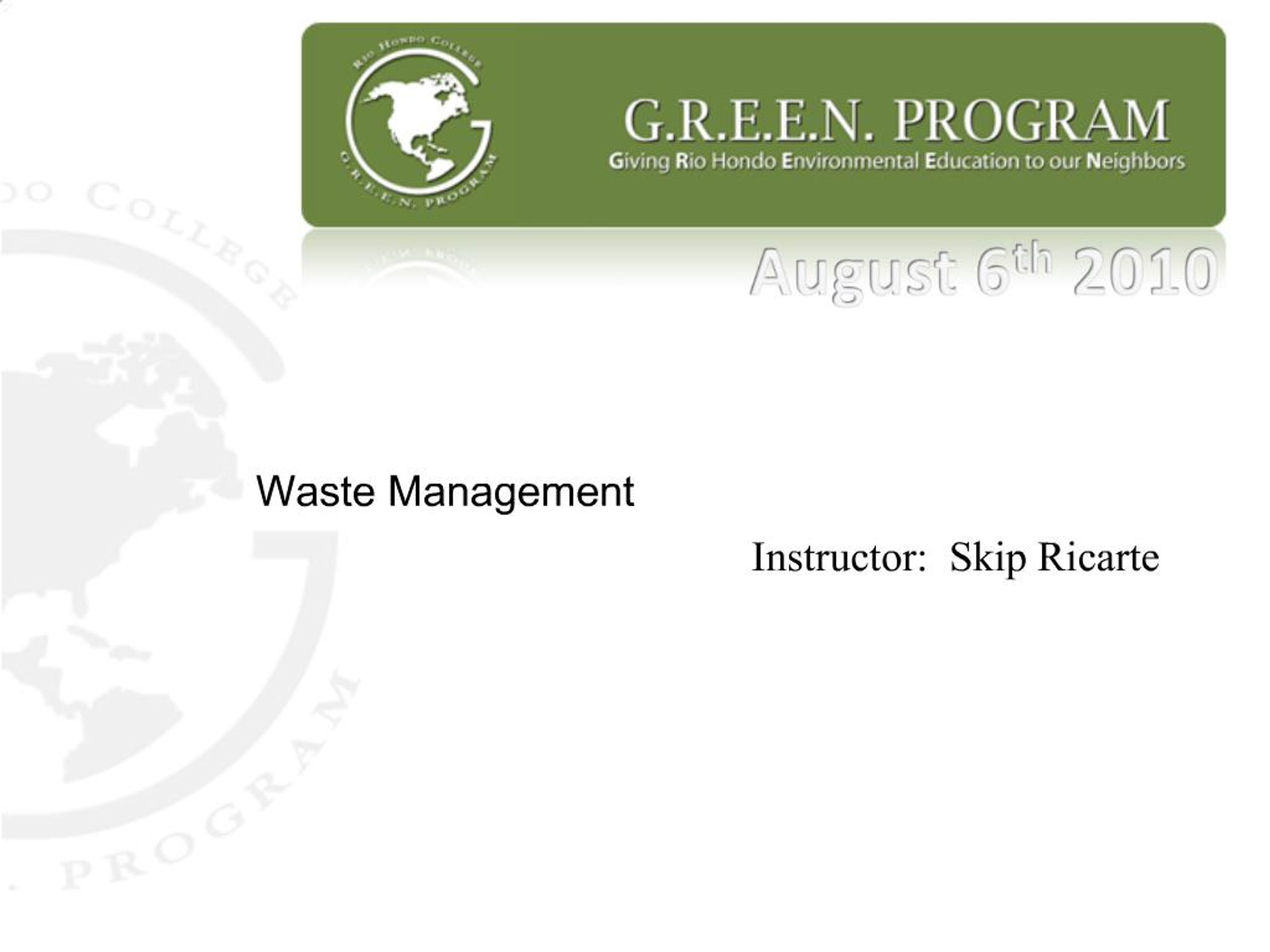 PPT - Hazardous Waste Generator Requirements PowerPoint Presentation ...