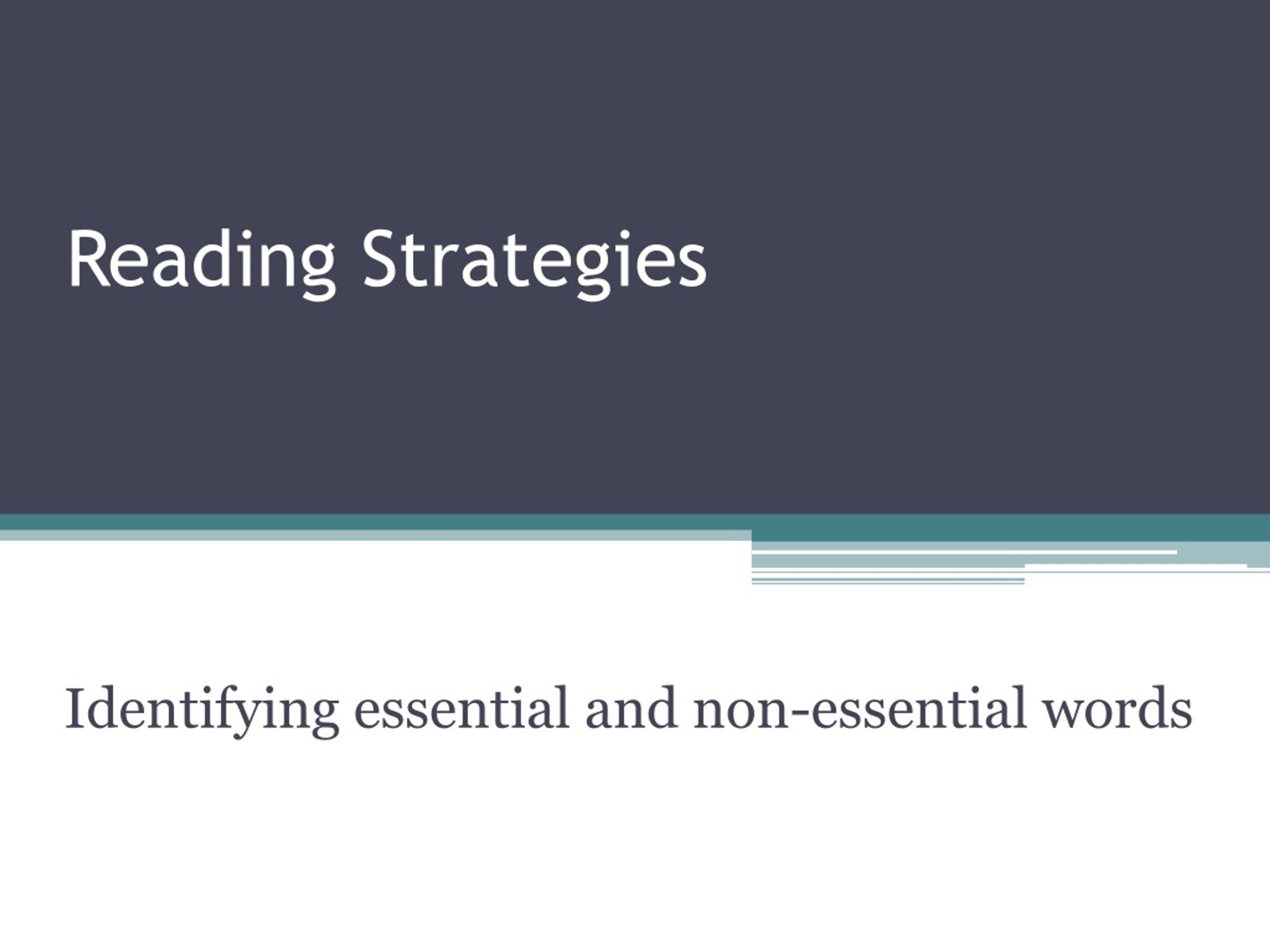 PPT - Reading Strategies PowerPoint Presentation, free download - ID ...