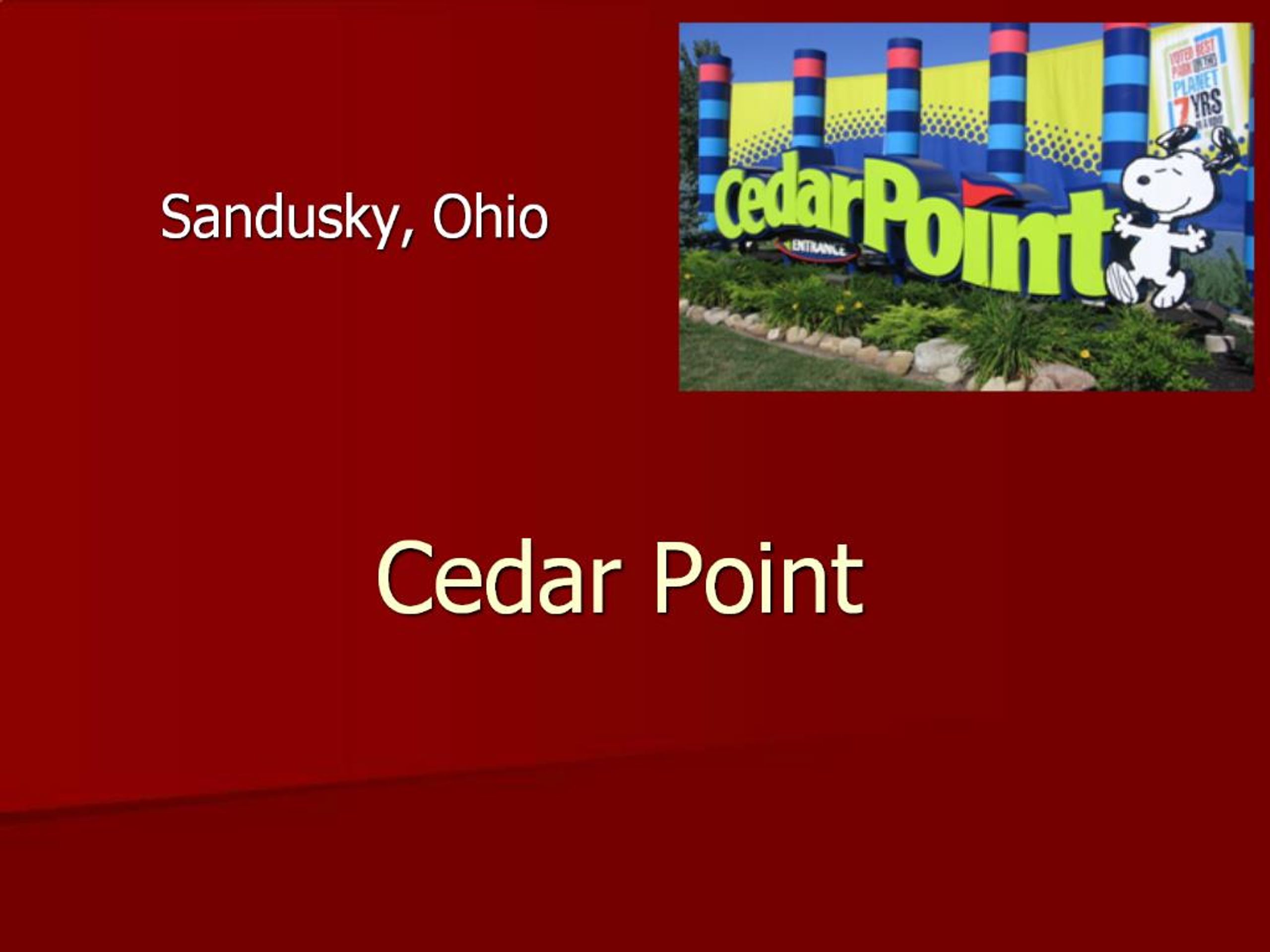 PPT - Cedar Point PowerPoint Presentation, free download - ID:1199300