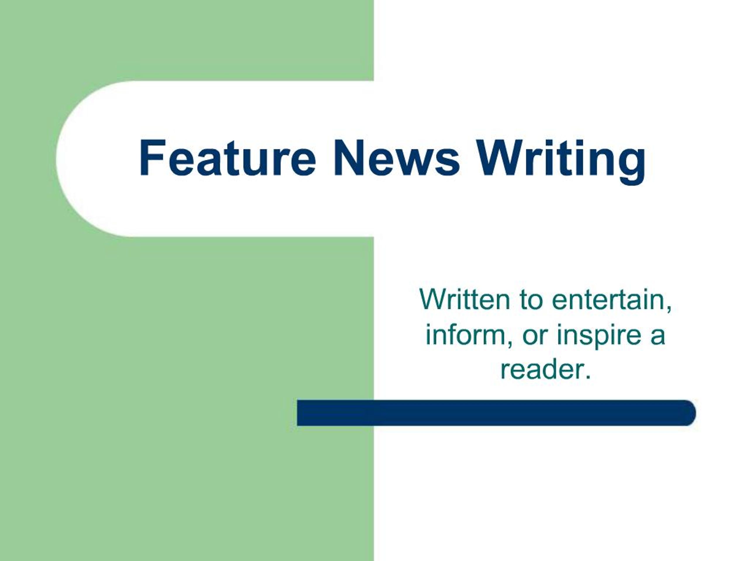 PPT - Feature News Writing PowerPoint Presentation, free download - ID ...