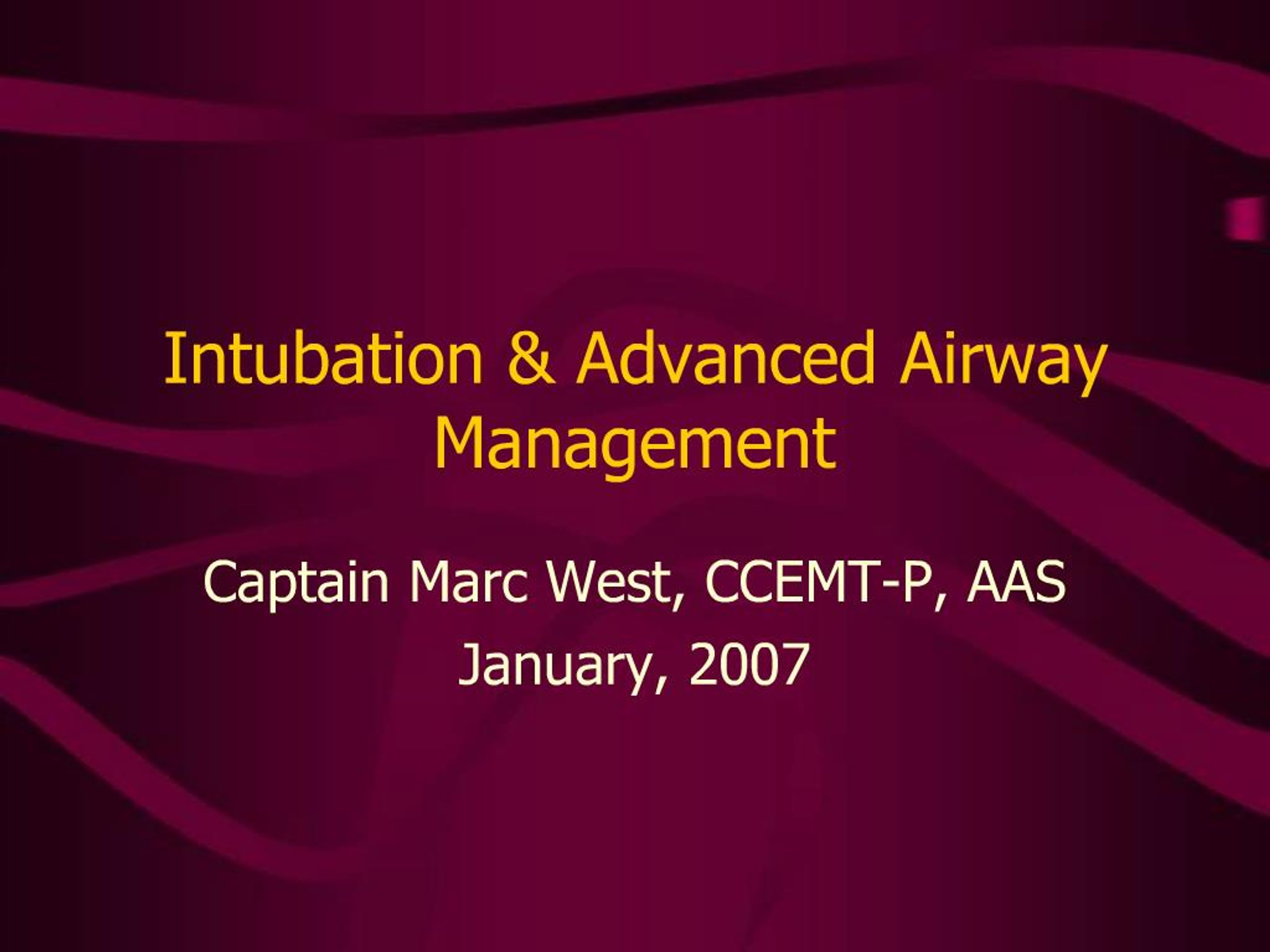 PPT - Intubation Advanced Airway Management PowerPoint Presentation ...