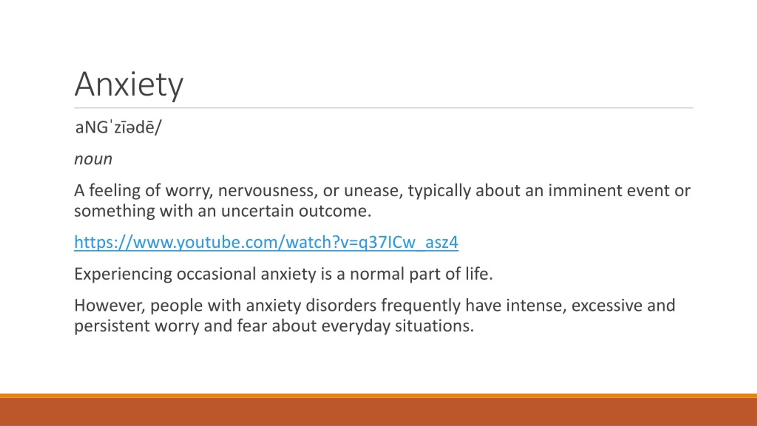PPT - Anxiety PowerPoint Presentation, free download - ID:1207941