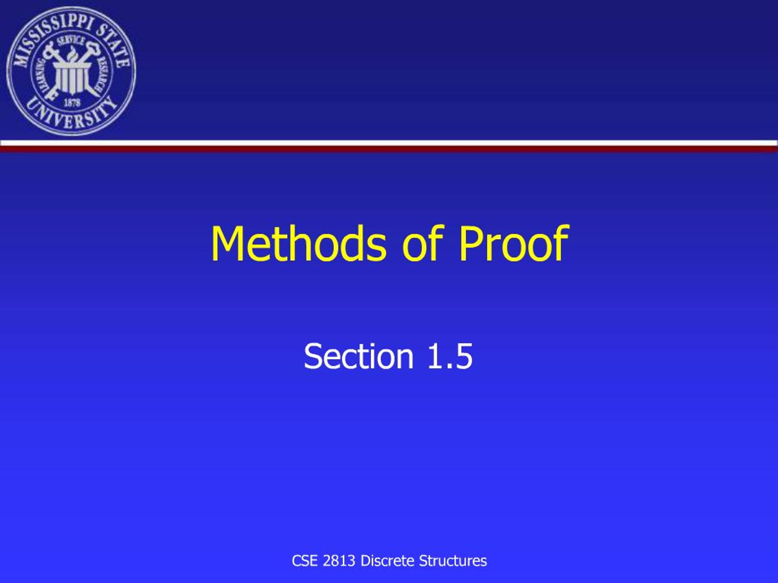 PPT - Methods of Proof PowerPoint Presentation, free download - ID:1210788