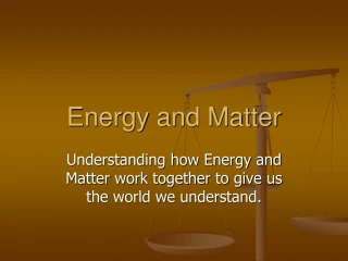 PPT - Chemistry, Matter and Energy PowerPoint Presentation, free ...