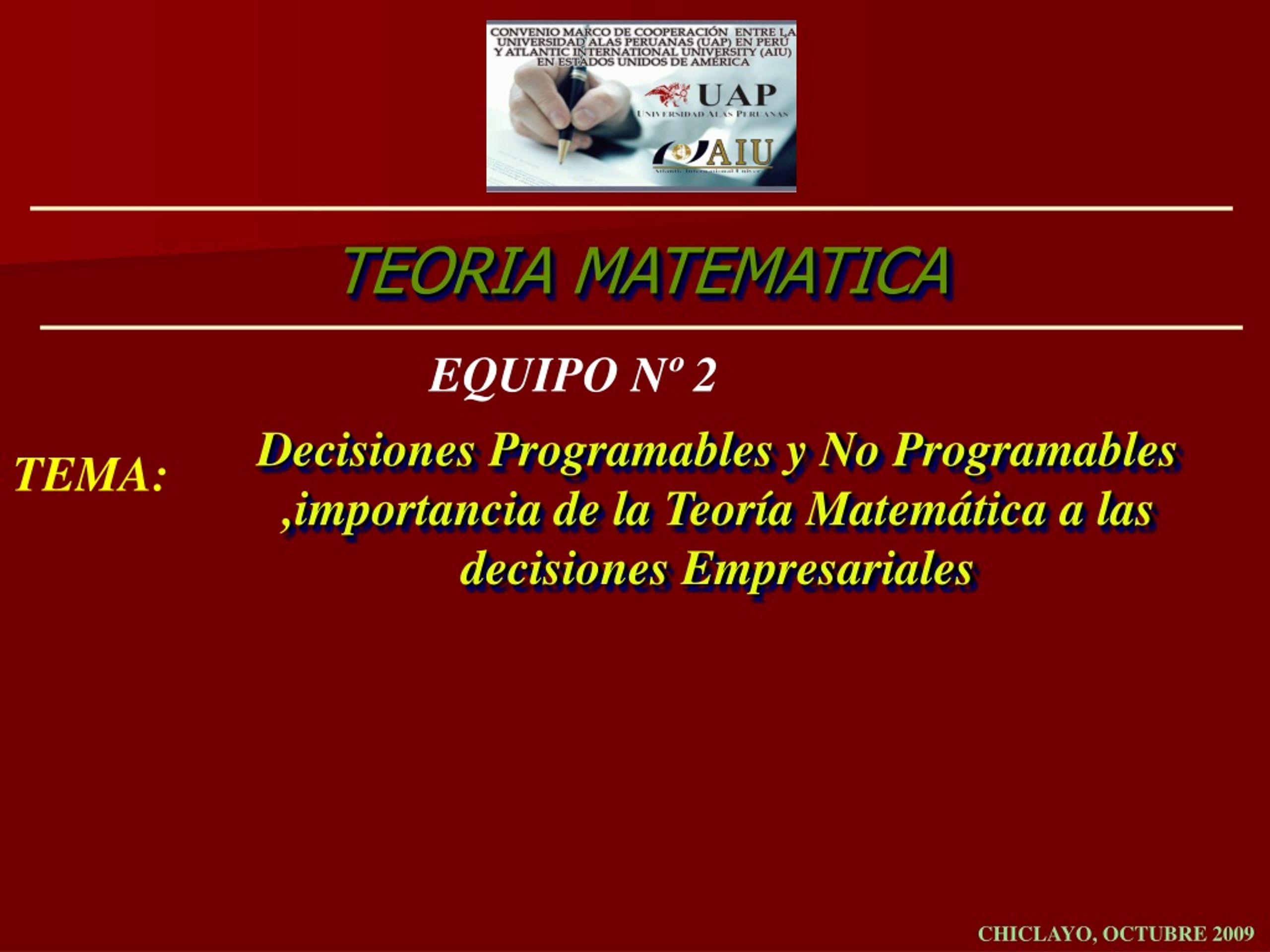 PPT - TEORIA MATEMATICA PowerPoint Presentation, free download - ID:1213392