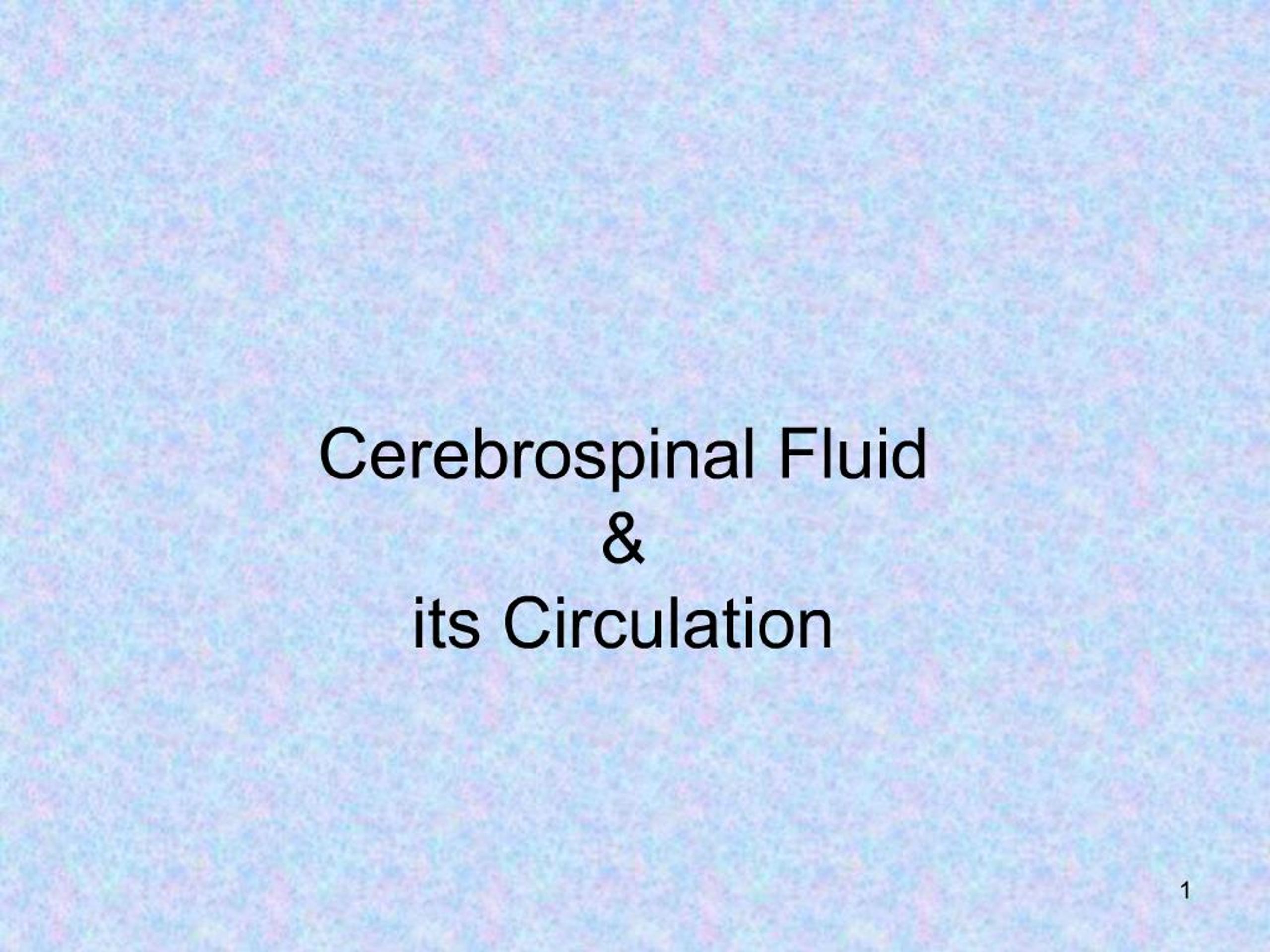 PPT - Cerebrospinal Fluid its Circulation PowerPoint Presentation, free ...