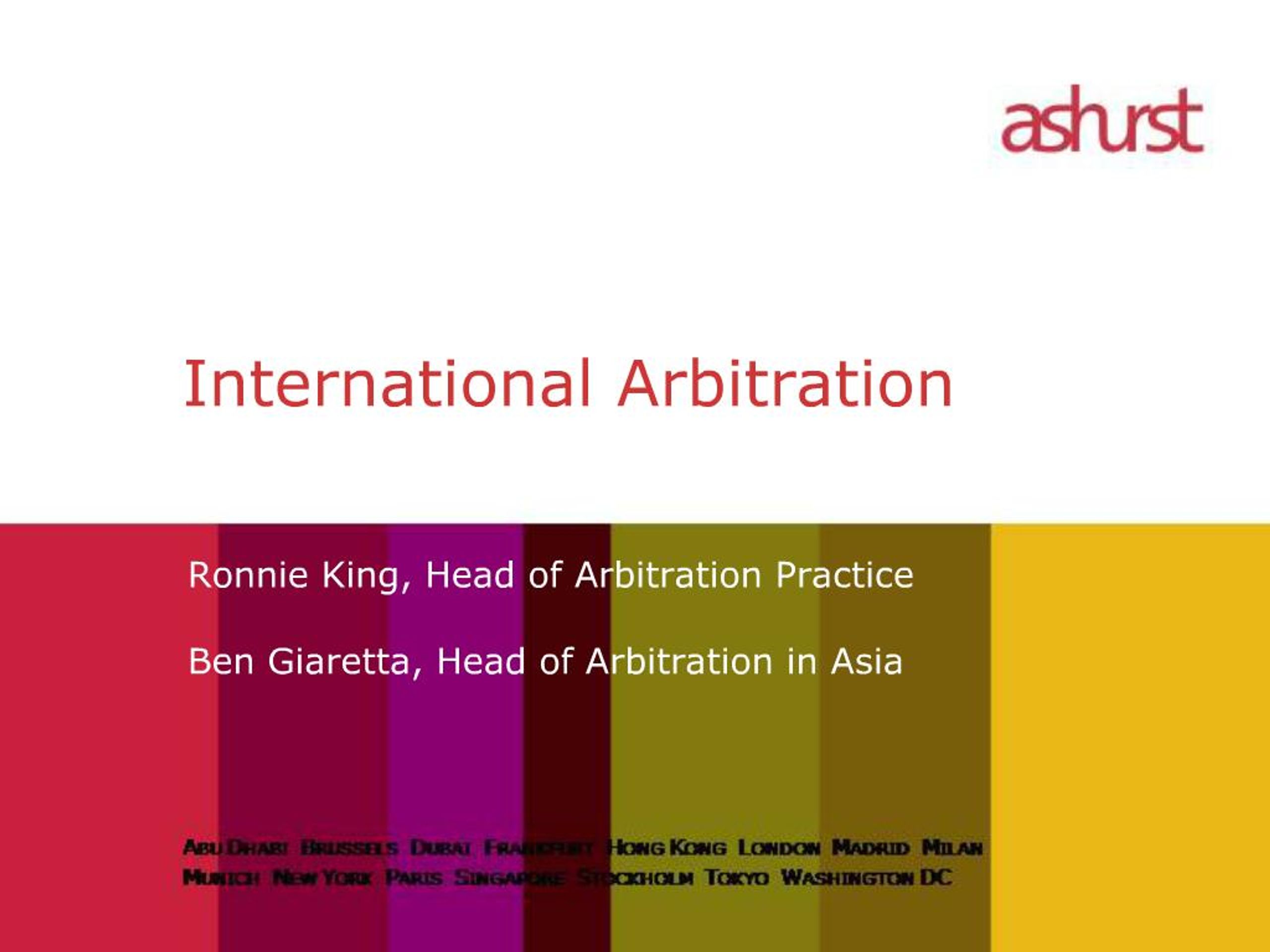 PPT - International Arbitration PowerPoint Presentation, free download ...