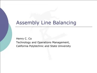 PPT - Line Balancing PowerPoint Presentation, free download - ID:1272475