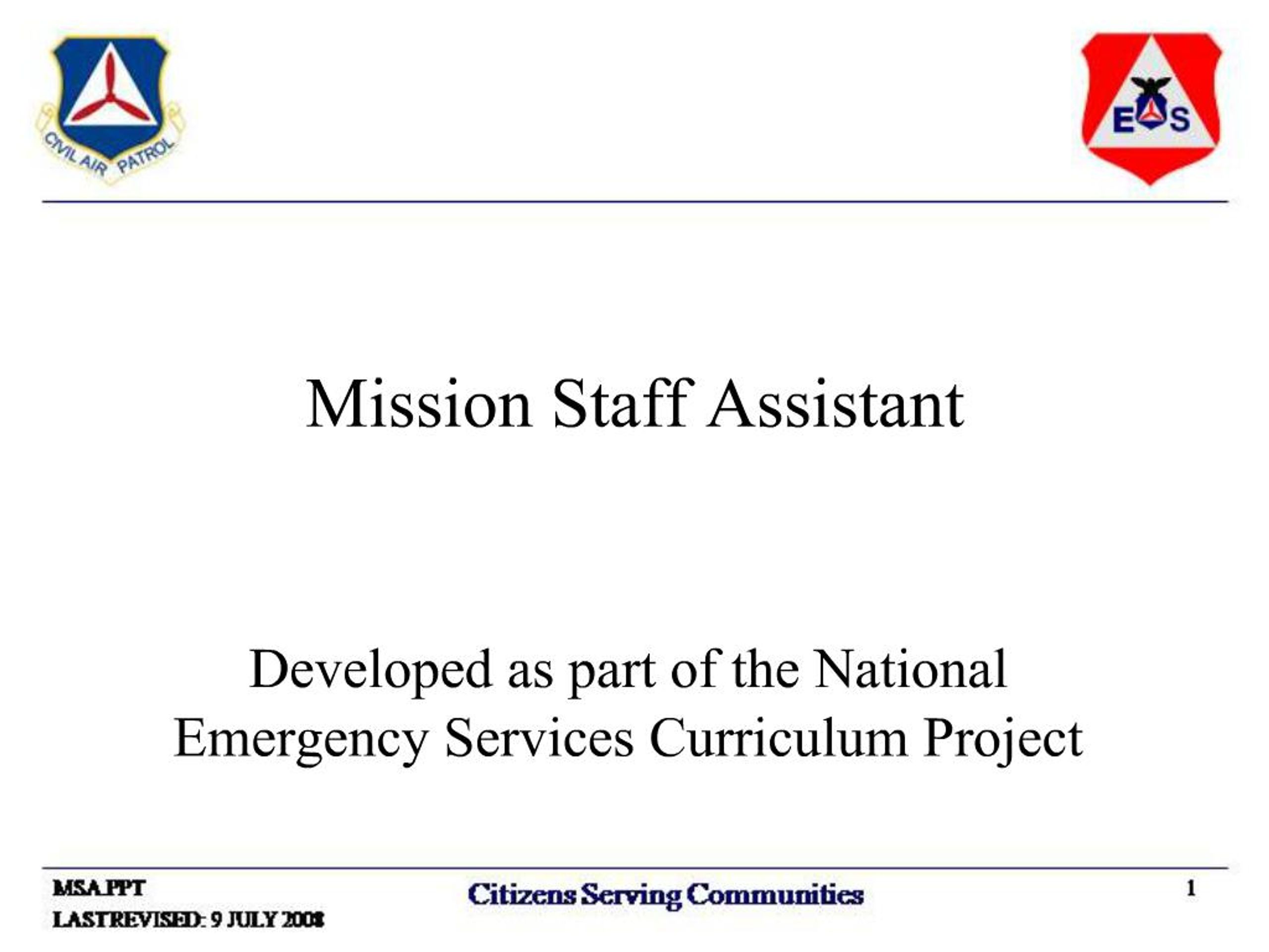PPT - Mission Staff Assistant PowerPoint Presentation, free download ...