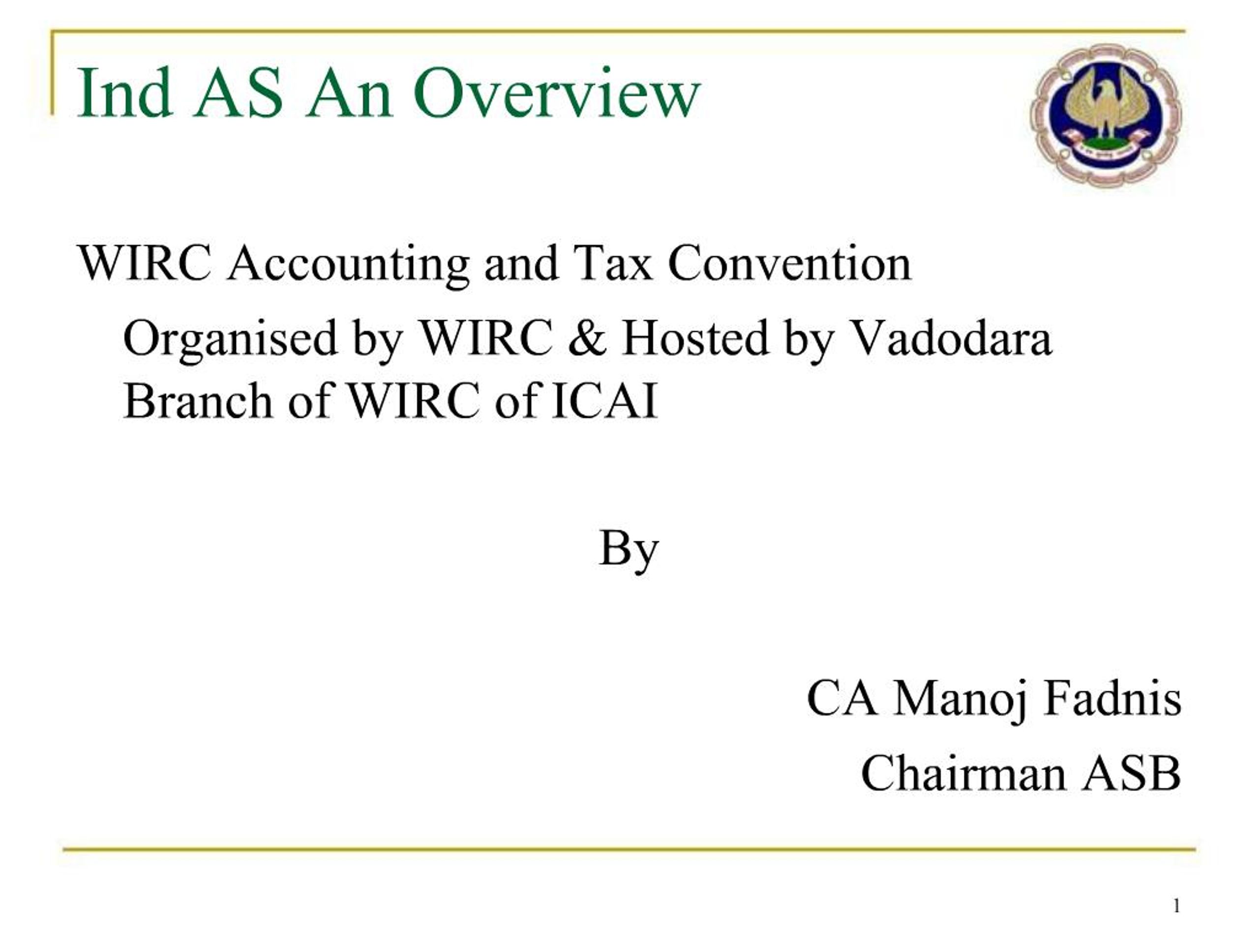 PPT - Ind AS An Overview PowerPoint Presentation, free download - ID ...