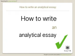 PPT - How to Write an Analytical Essay PowerPoint Presentation, free ...