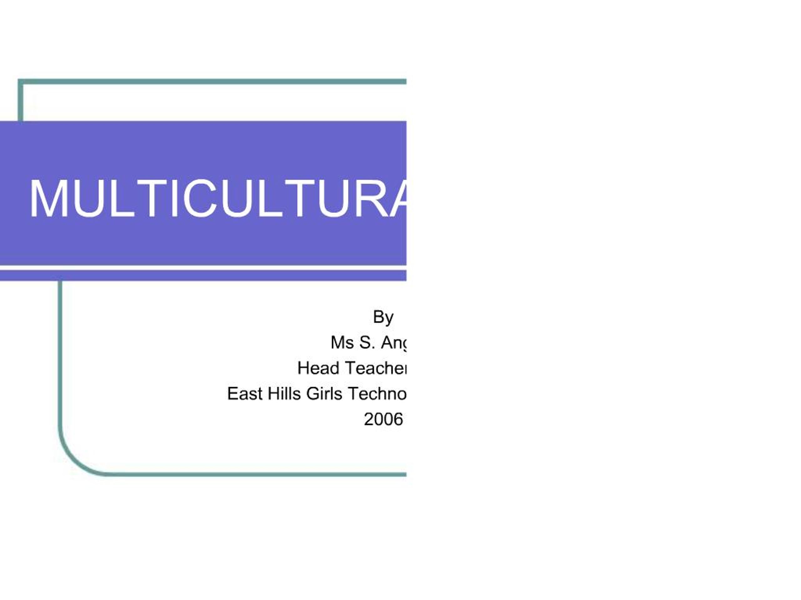 PPT - MULTICULTURALISM PowerPoint Presentation, free download - ID:1241241
