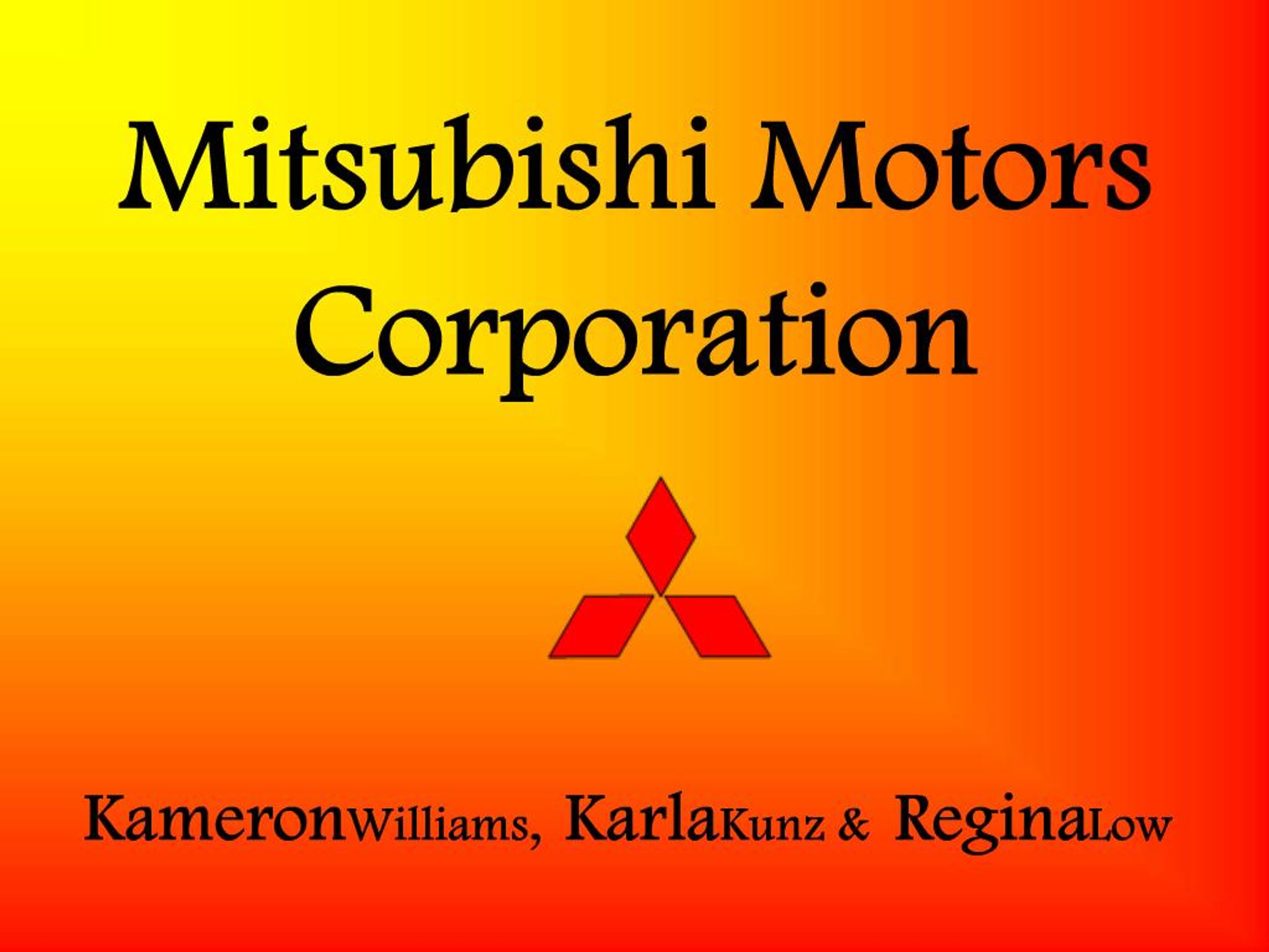 PPT - Mitsubishi Motors Corporation PowerPoint Presentation, free ...