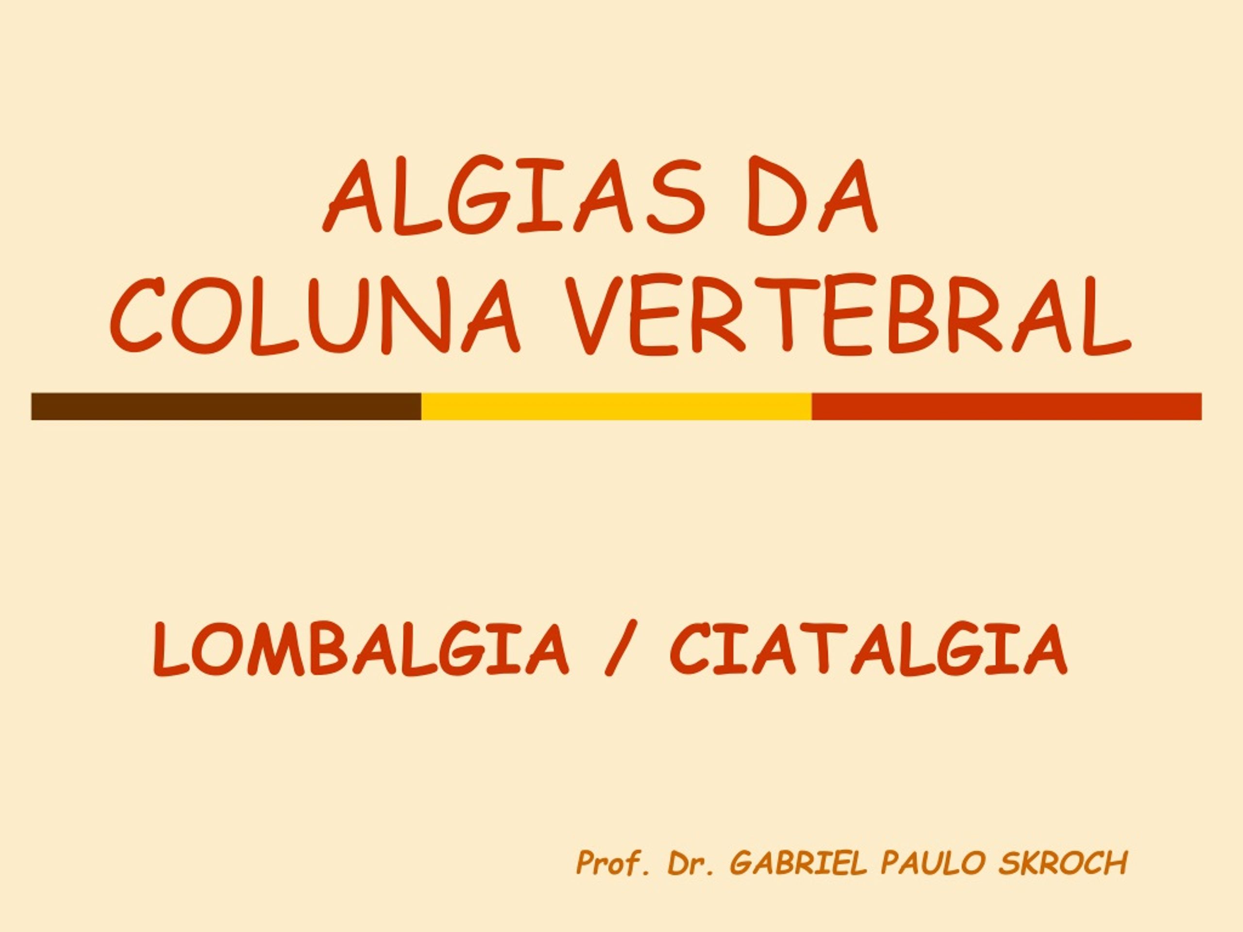 PPT - Lombalgia - Coluna vertebral PowerPoint Presentation, free ...