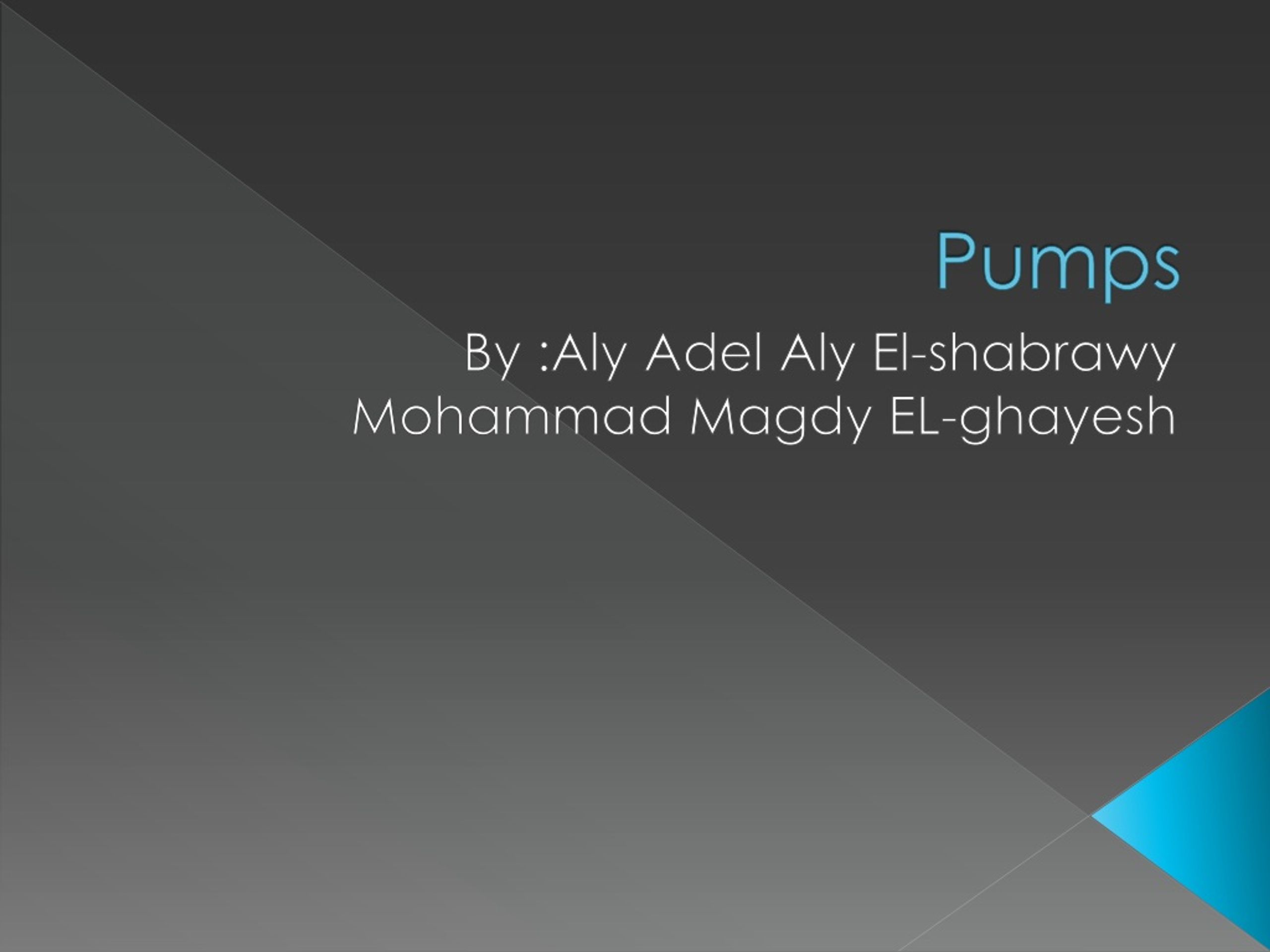 PPT - pumps PowerPoint Presentation, free download - ID:1249274