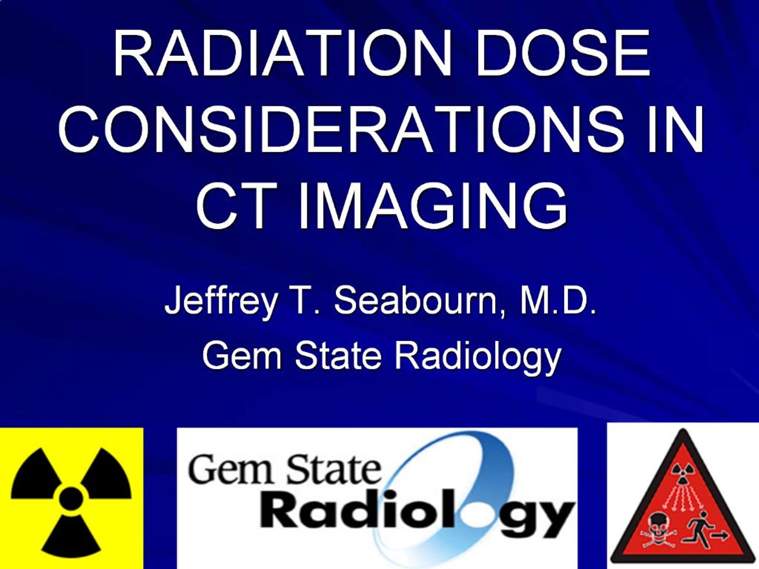 PPT - RADIATION DOSE CONSIDERATIONS IN CT IMAGING PowerPoint ...