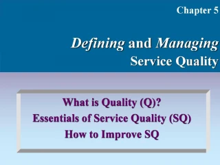 PPT - Chapter 5 Quality PowerPoint Presentation, free download - ID:5716952