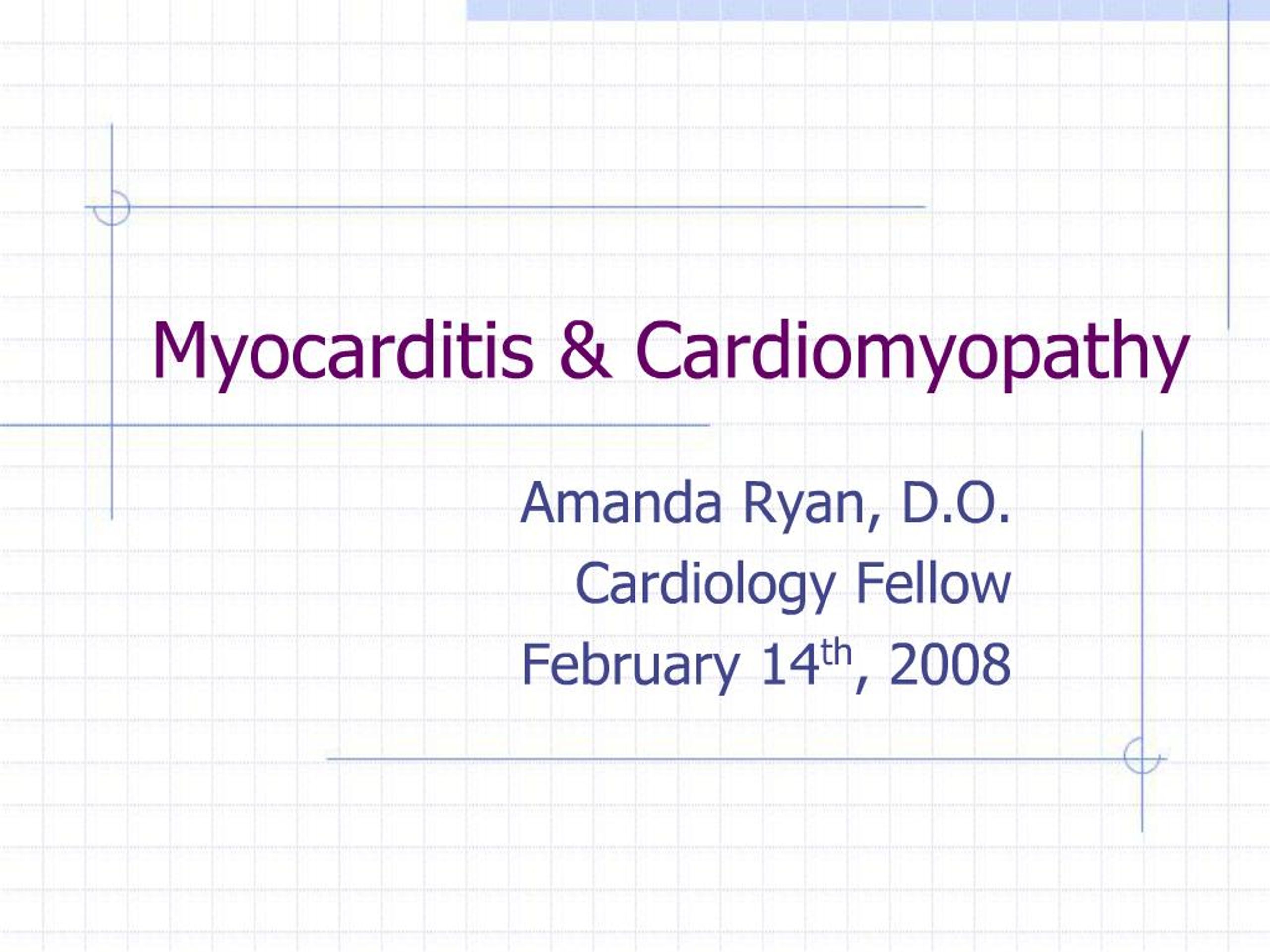 PPT - Myocarditis Cardiomyopathy PowerPoint Presentation, free download ...