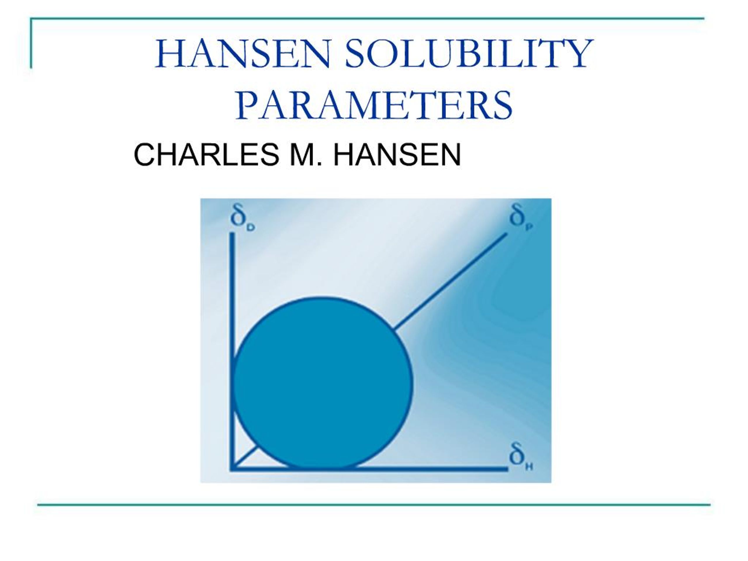 PPT - HANSEN SOLUBILITY PARAMETERS PowerPoint Presentation, free ...